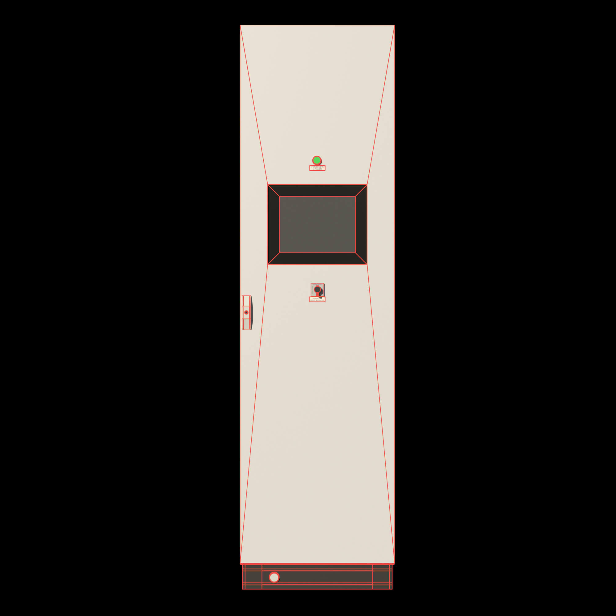 Control Cabinet With Monitor - 3D Model by Simple3D