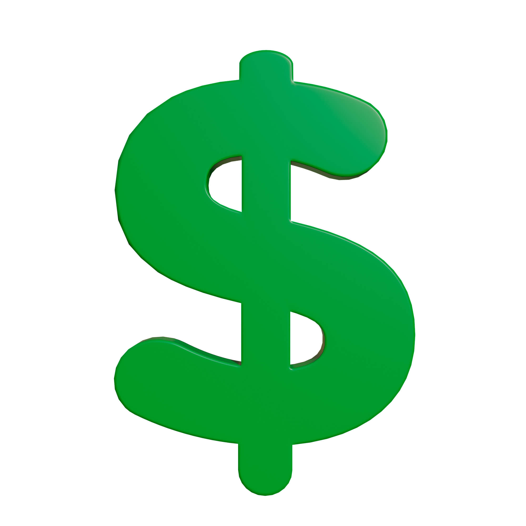Dollar Symbol - 3D Model by Simple3D