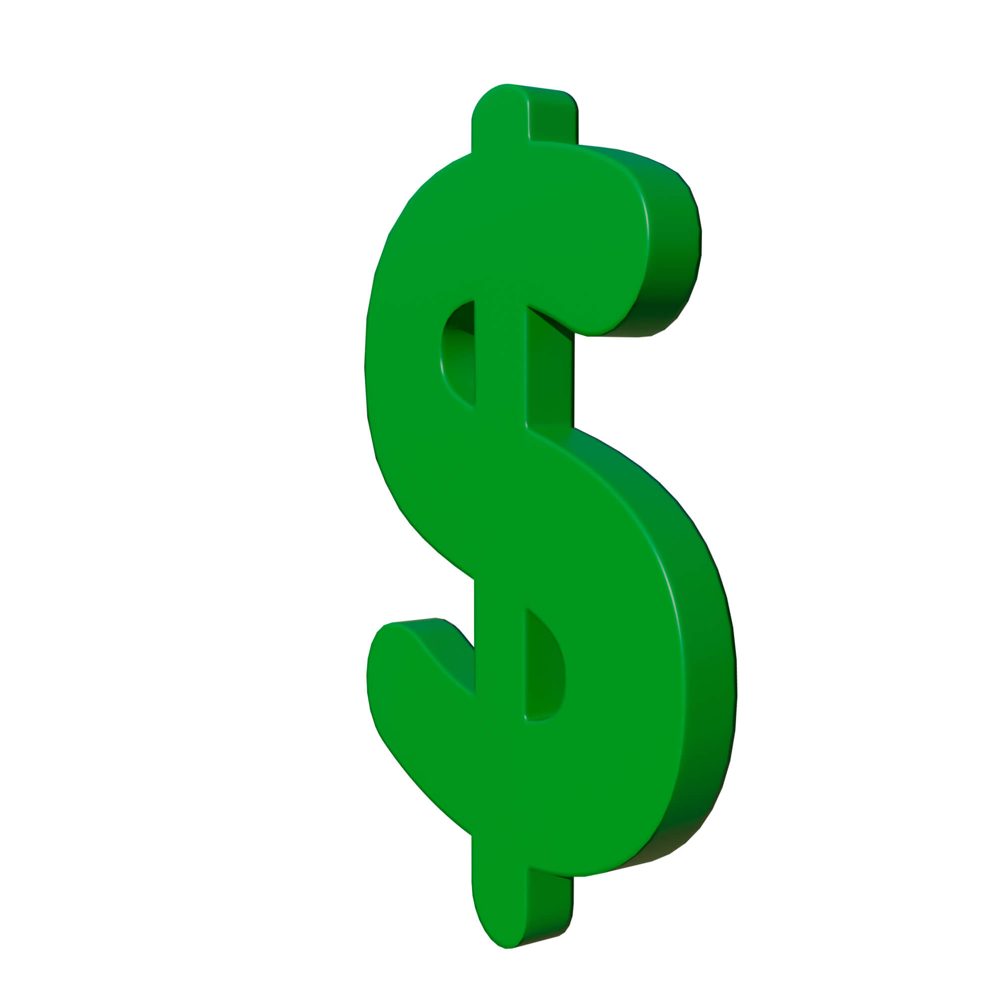 Dollar Symbol - 3D Model by Simple3D