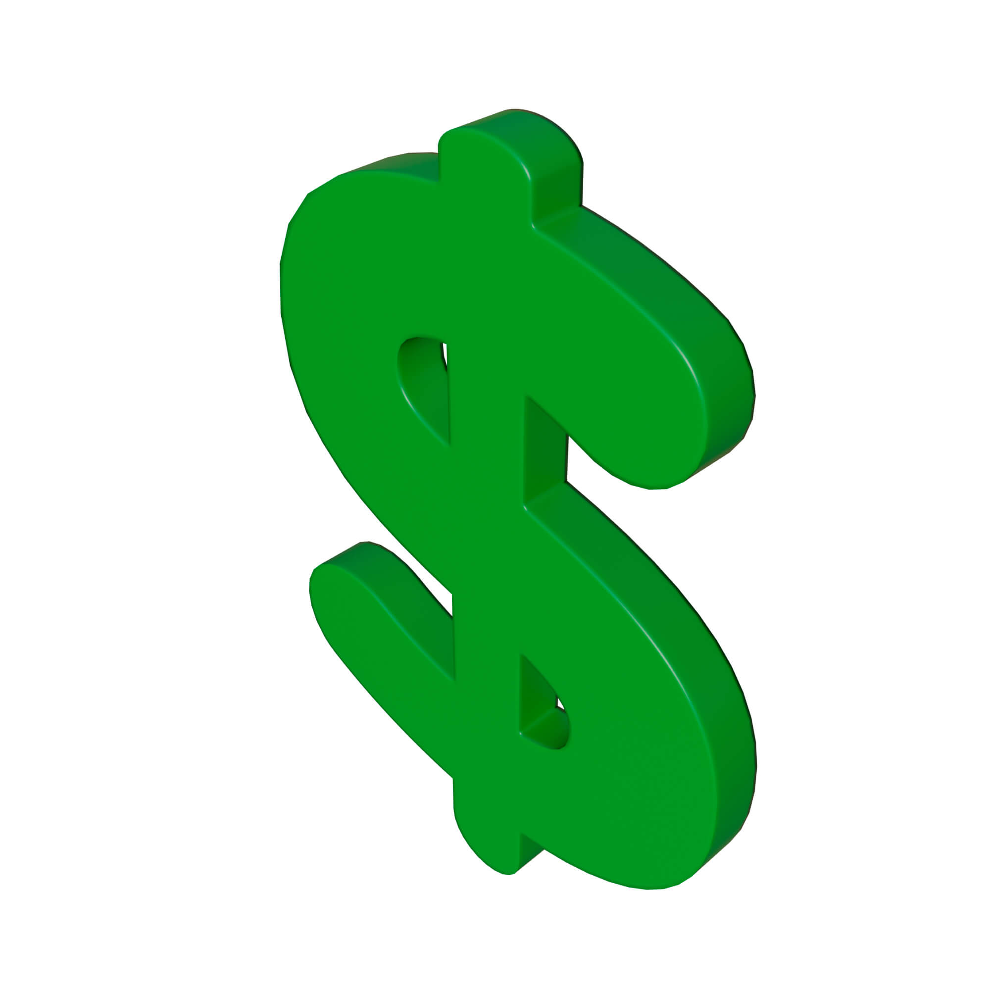 Dollar Symbol - 3D Model by Simple3D