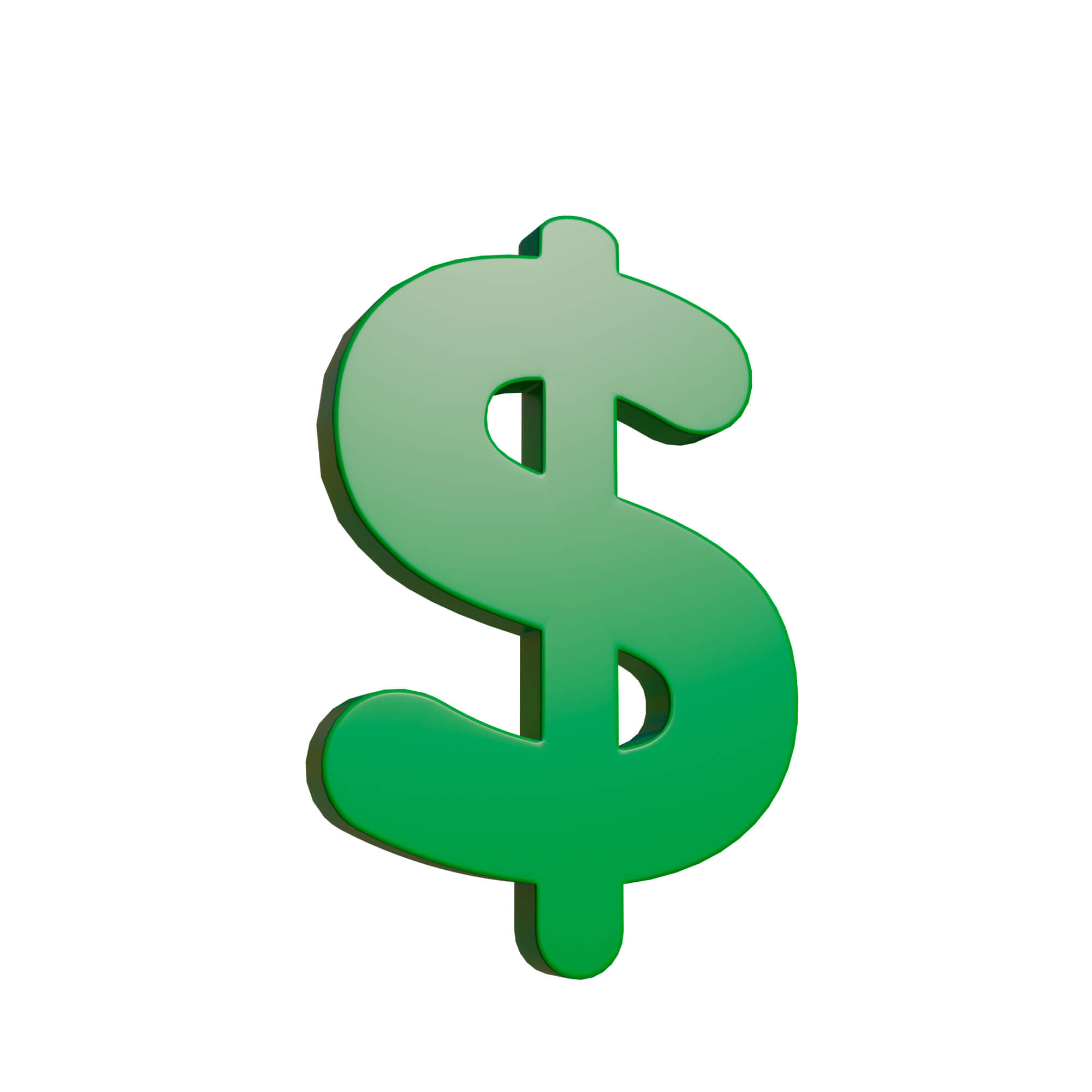 Dollar Symbol - 3D Model by Simple3D