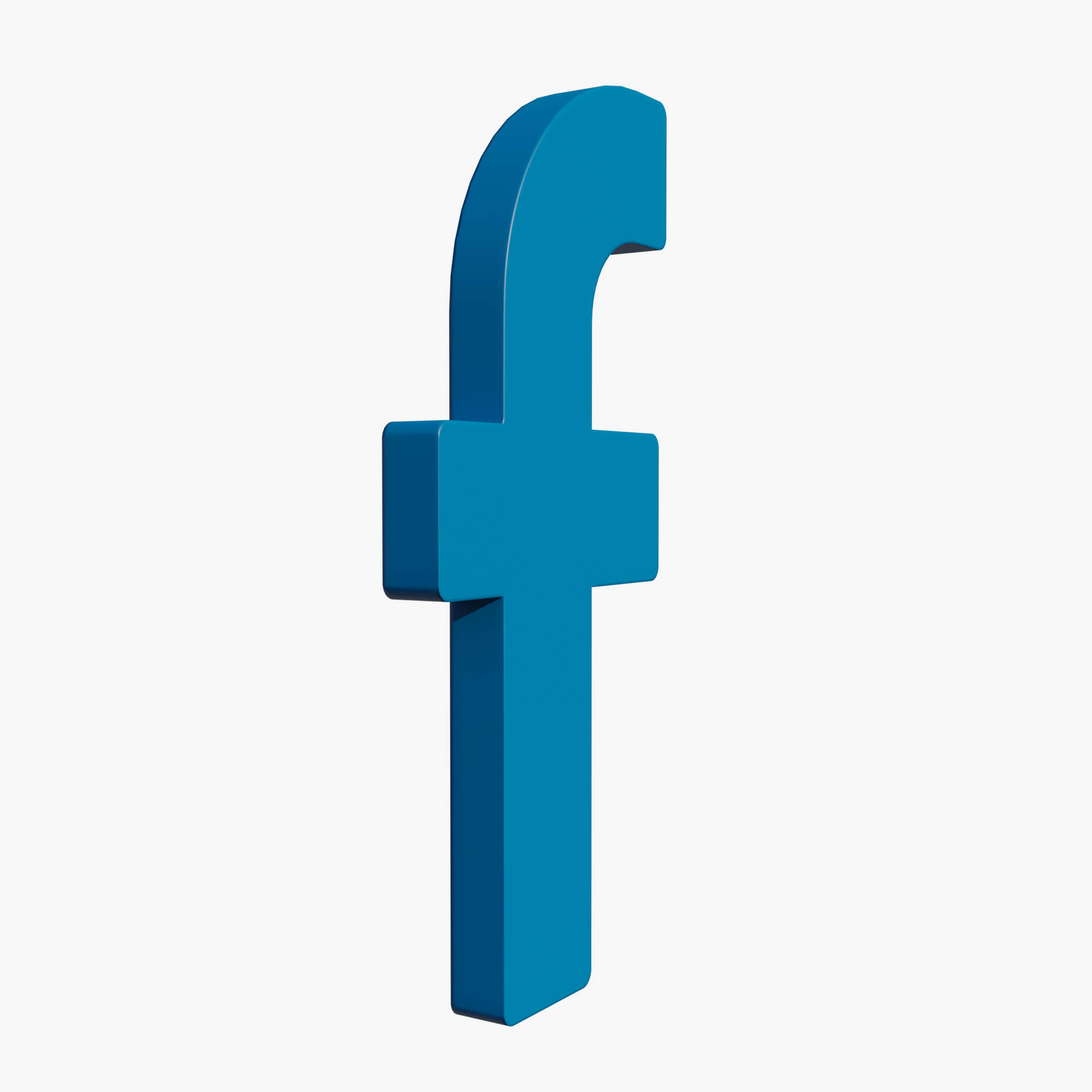 Facebook Symbol - 3D Model by Simple3D