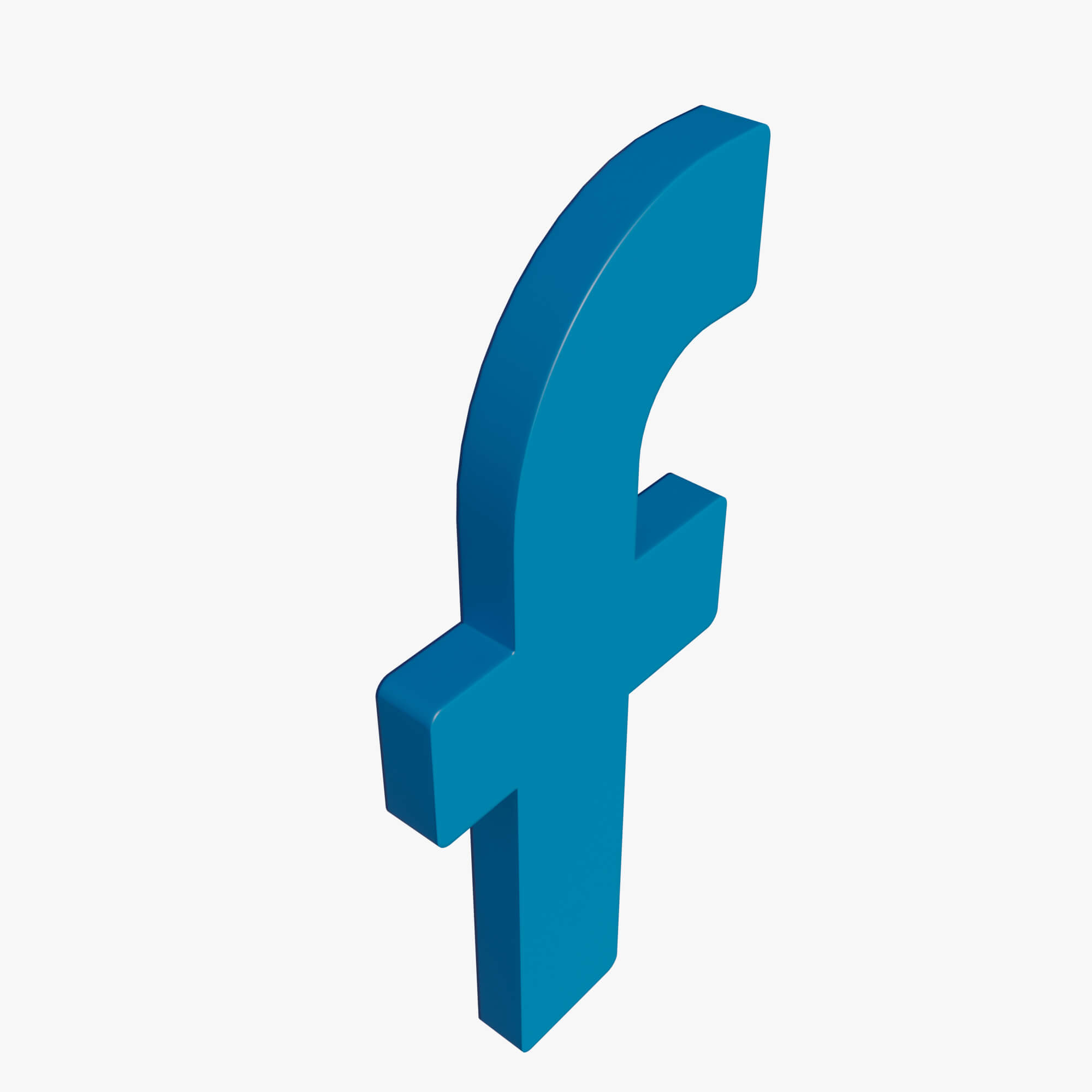 Facebook Symbol - 3D Model by Simple3D