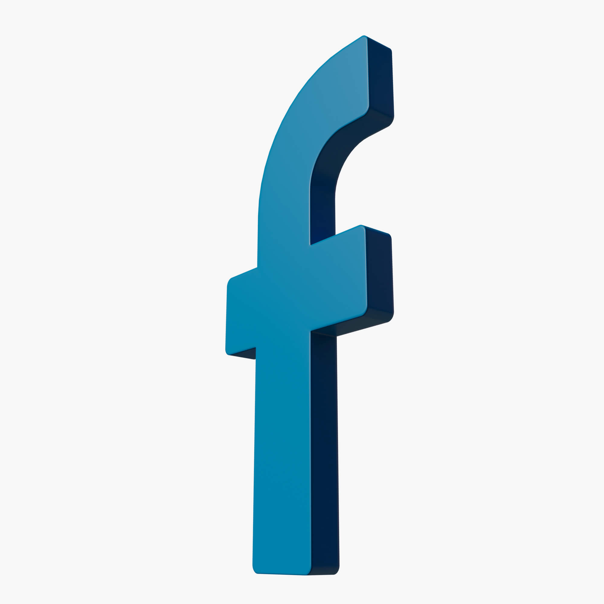 Facebook Symbol - 3D Model by Simple3D