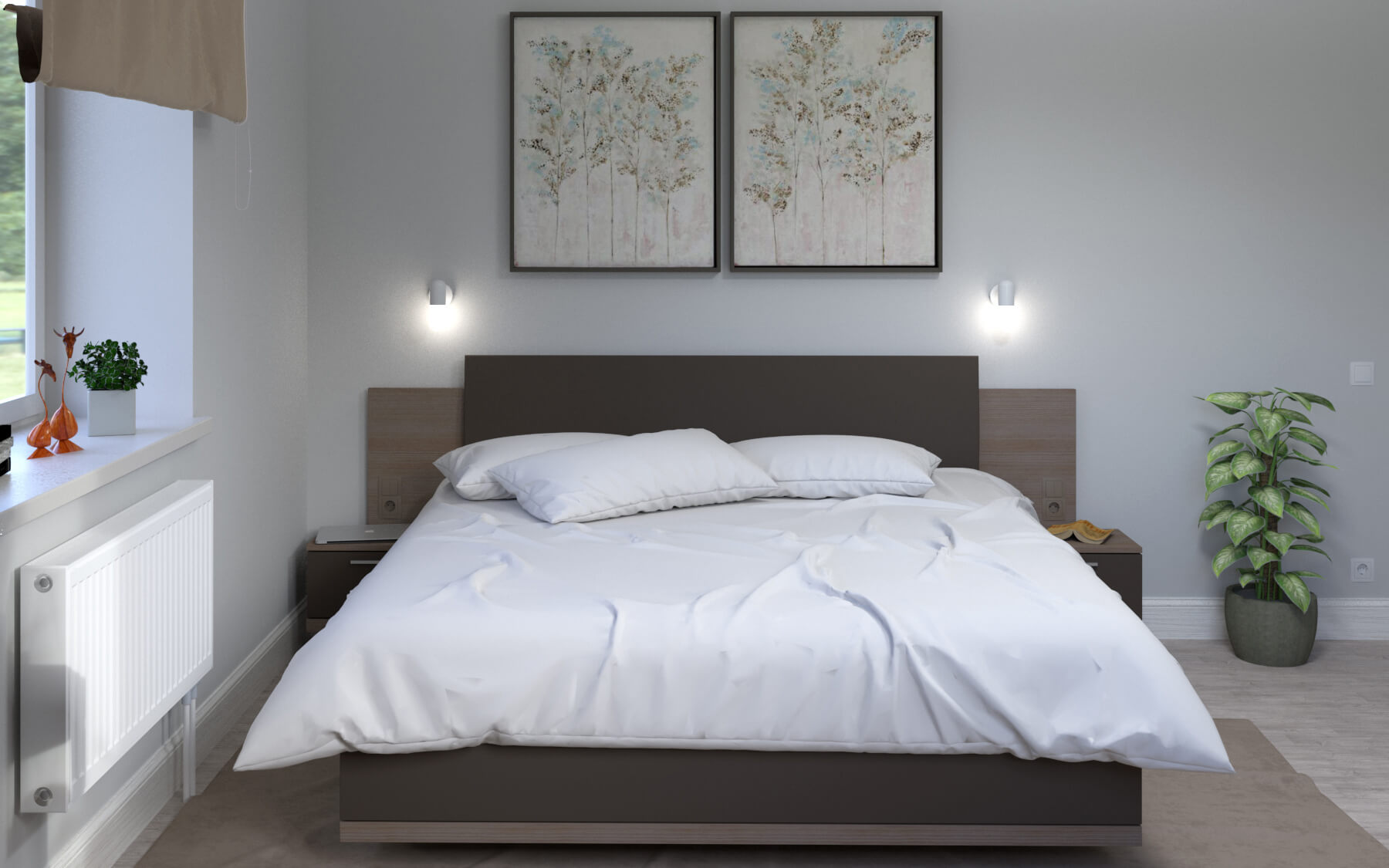 Bedroom visualization v.1 3D Render, Digital Art by Simple3D