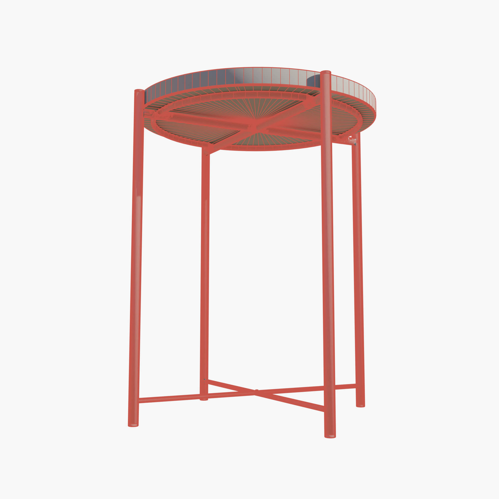 Gladom Table Red IKEA - 3D Model by Simple3D