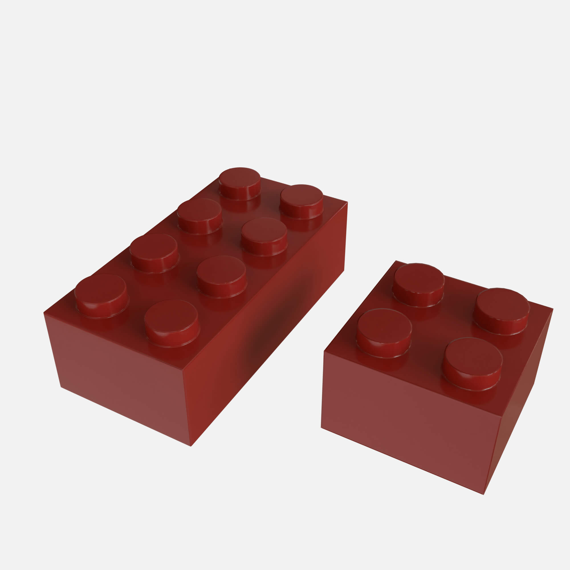 Legos Red Bricks - 3D Model by Simple3D