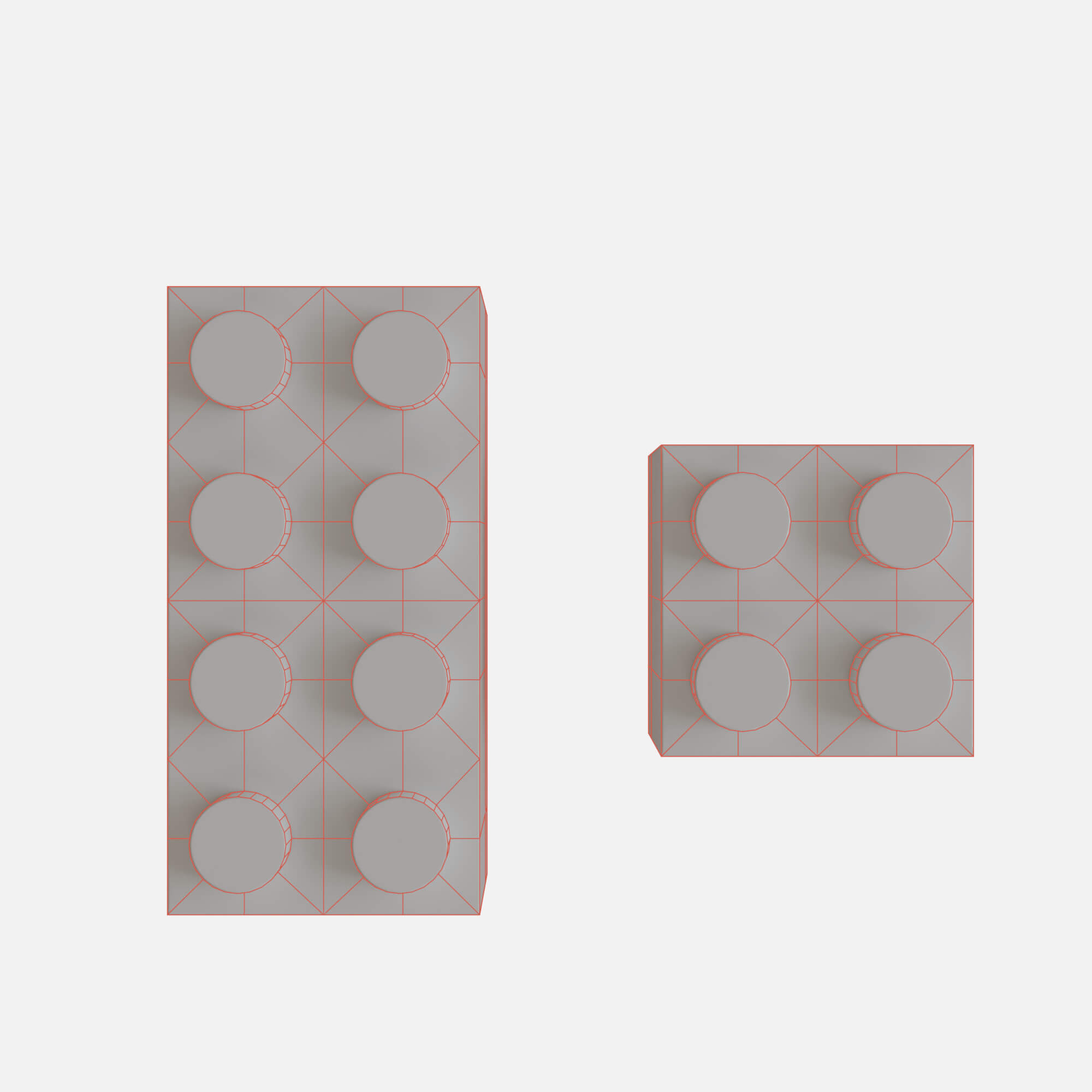 Legos Red Bricks - 3D Model by Simple3D