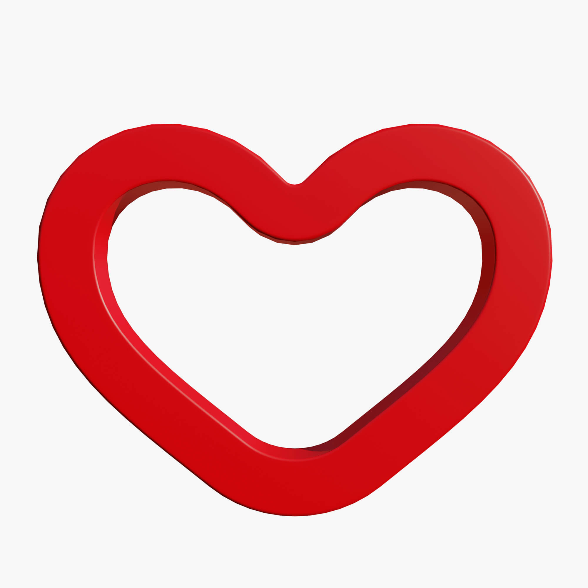 Love Heart Symbol - 3D Model by Simple3D