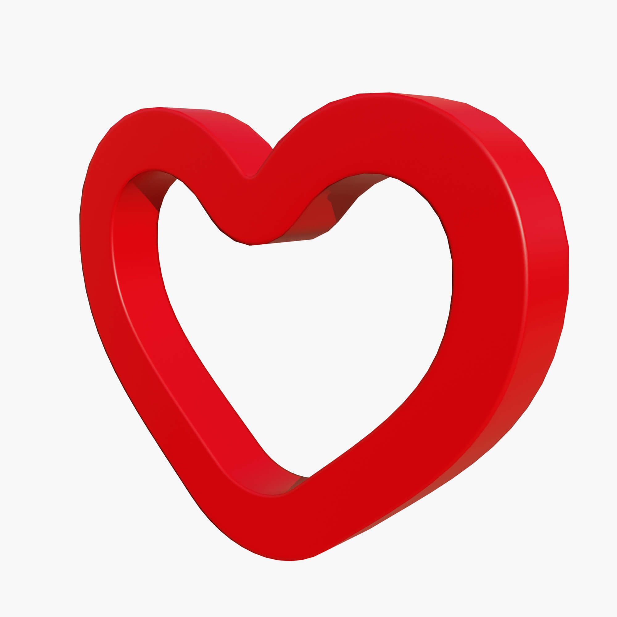Love Heart Symbol - 3D Model by Simple3D