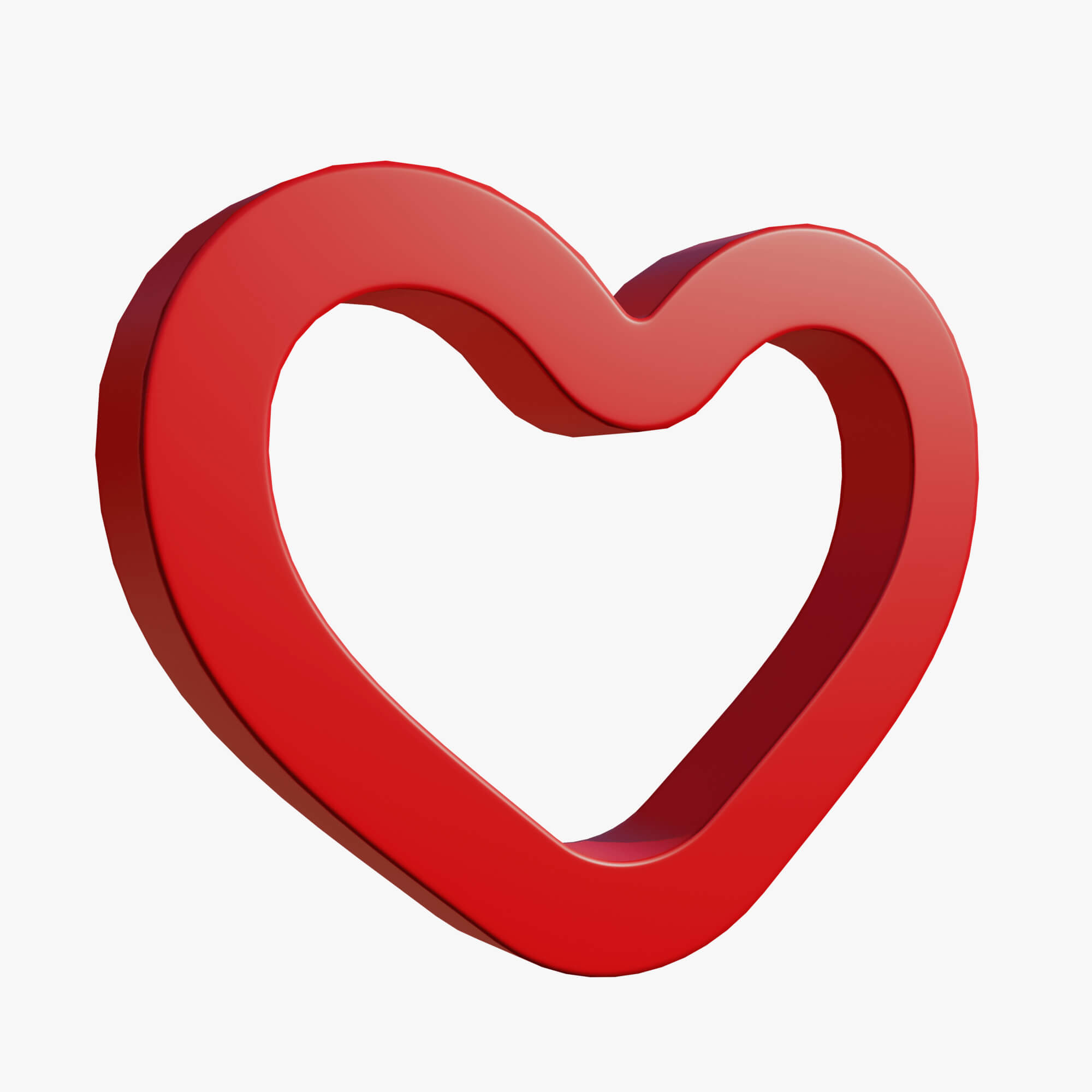 Love Heart Symbol - 3D Model by Simple3D