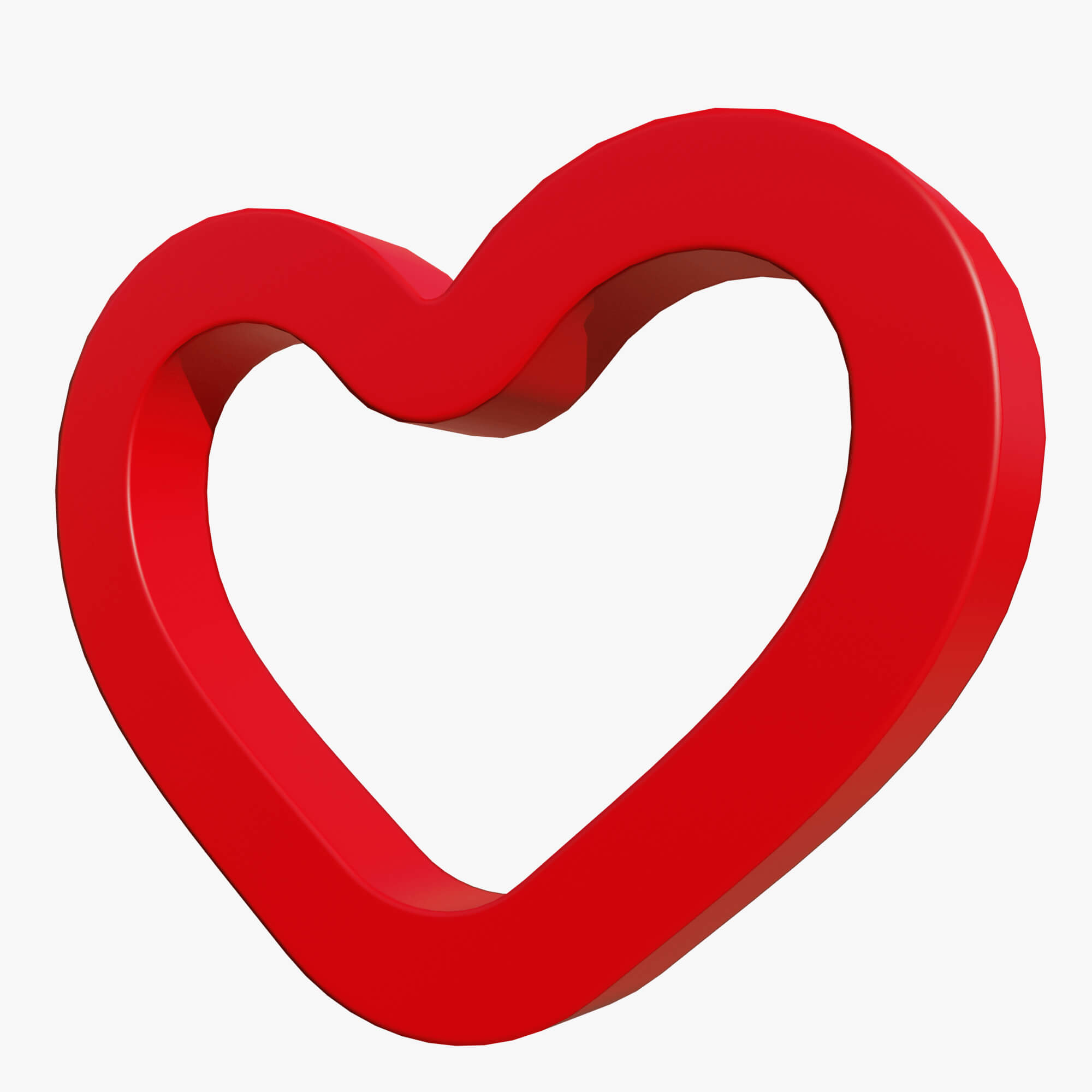 Love Heart Symbol - 3D Model by Simple3D