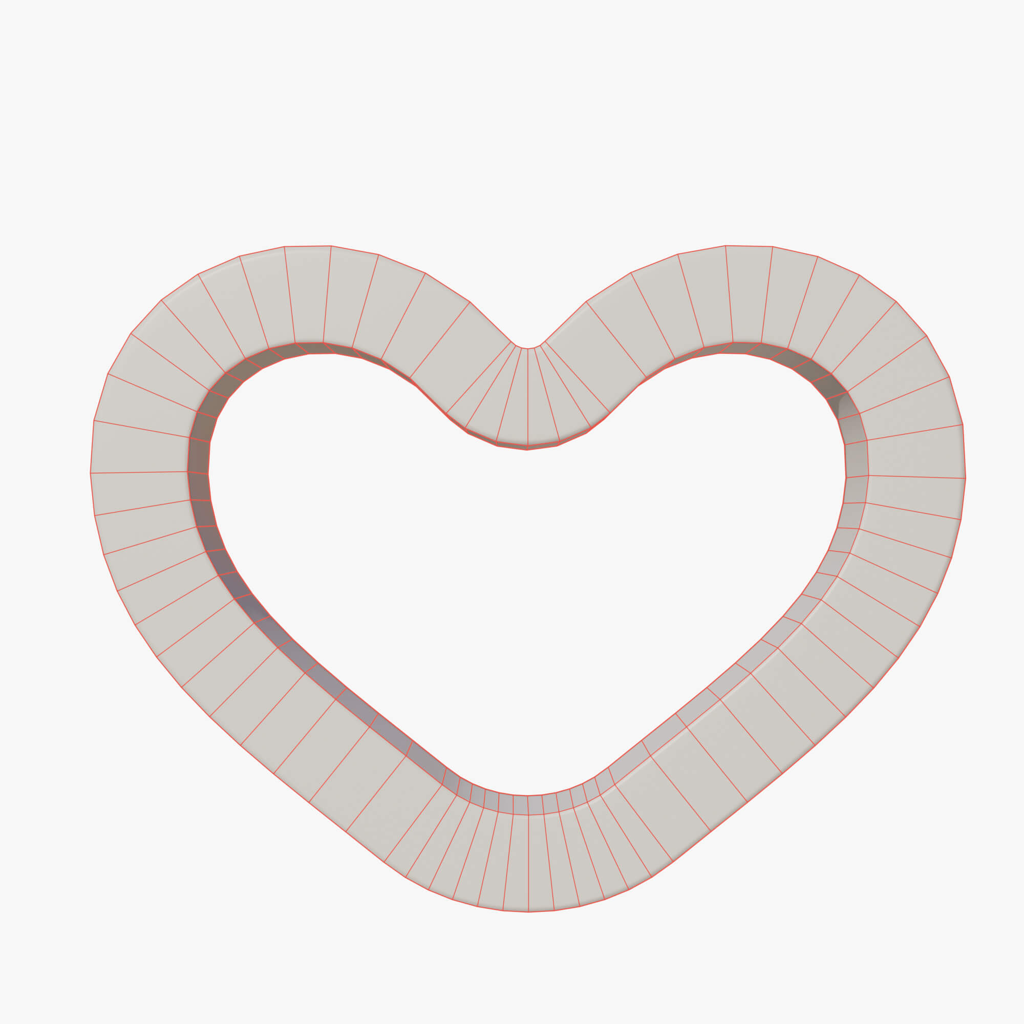 Love Heart Symbol - 3D Model by Simple3D