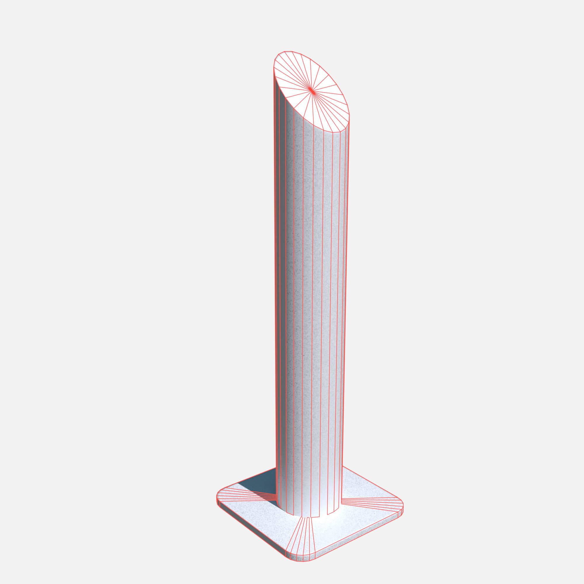 Metal Road Pole Modern 100 Cm - Free 3D Model by Simple3D