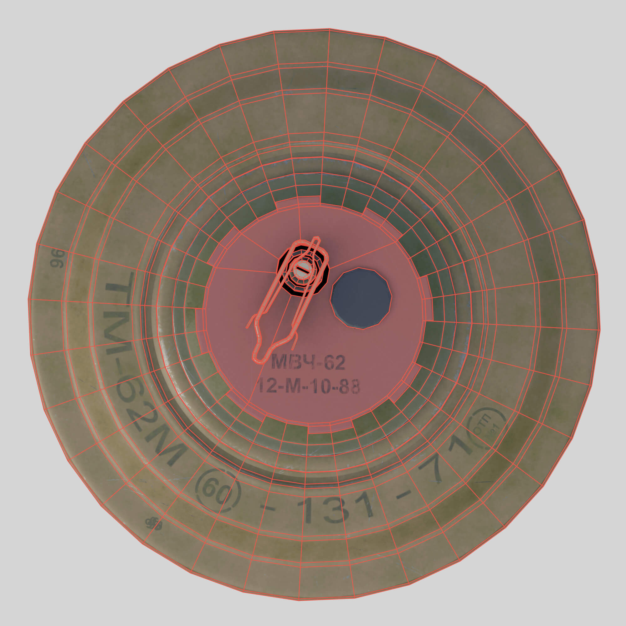 Mine TM-62M 3D Model by Simple3D