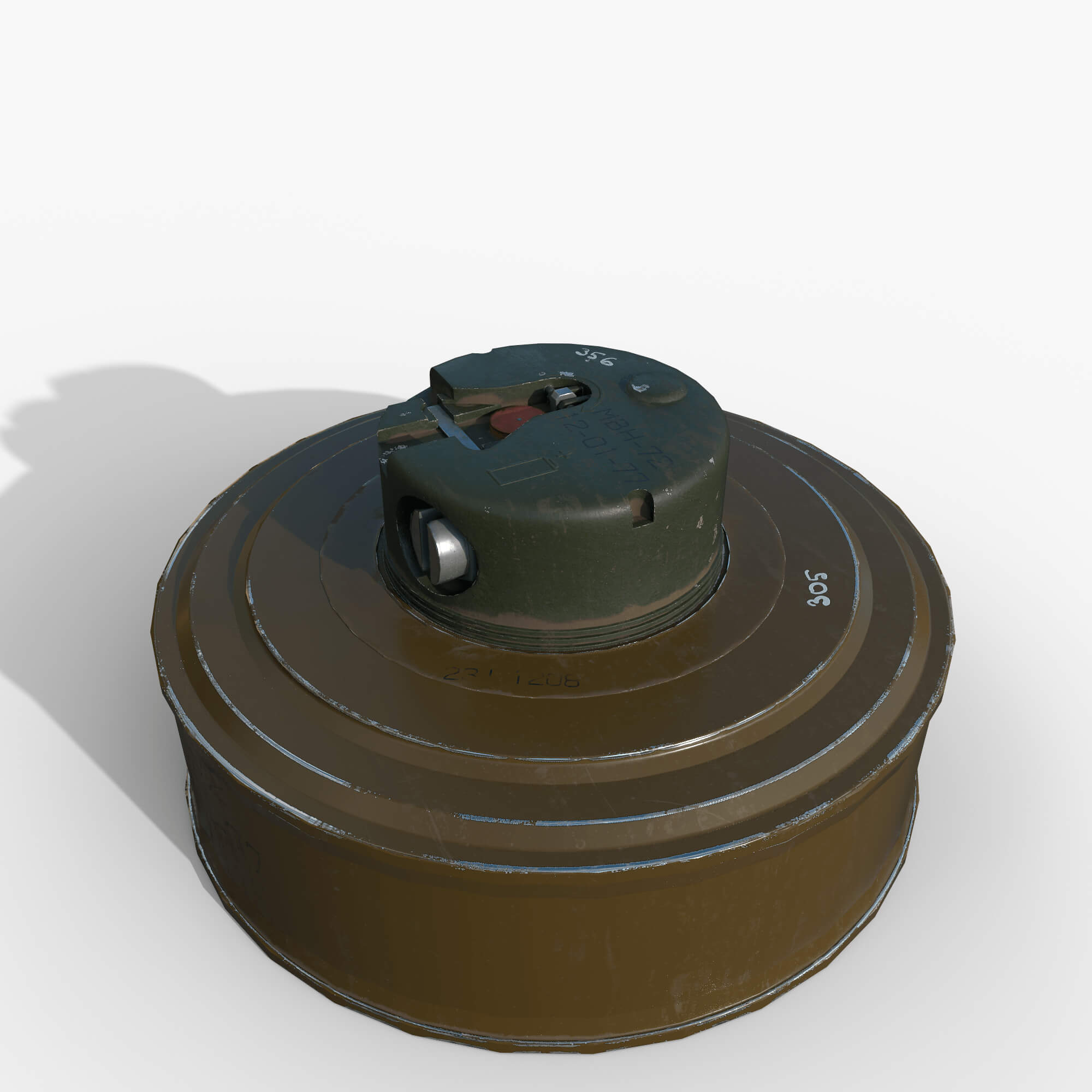 Anti-tank mine TM-72 3D Model by Simple3D