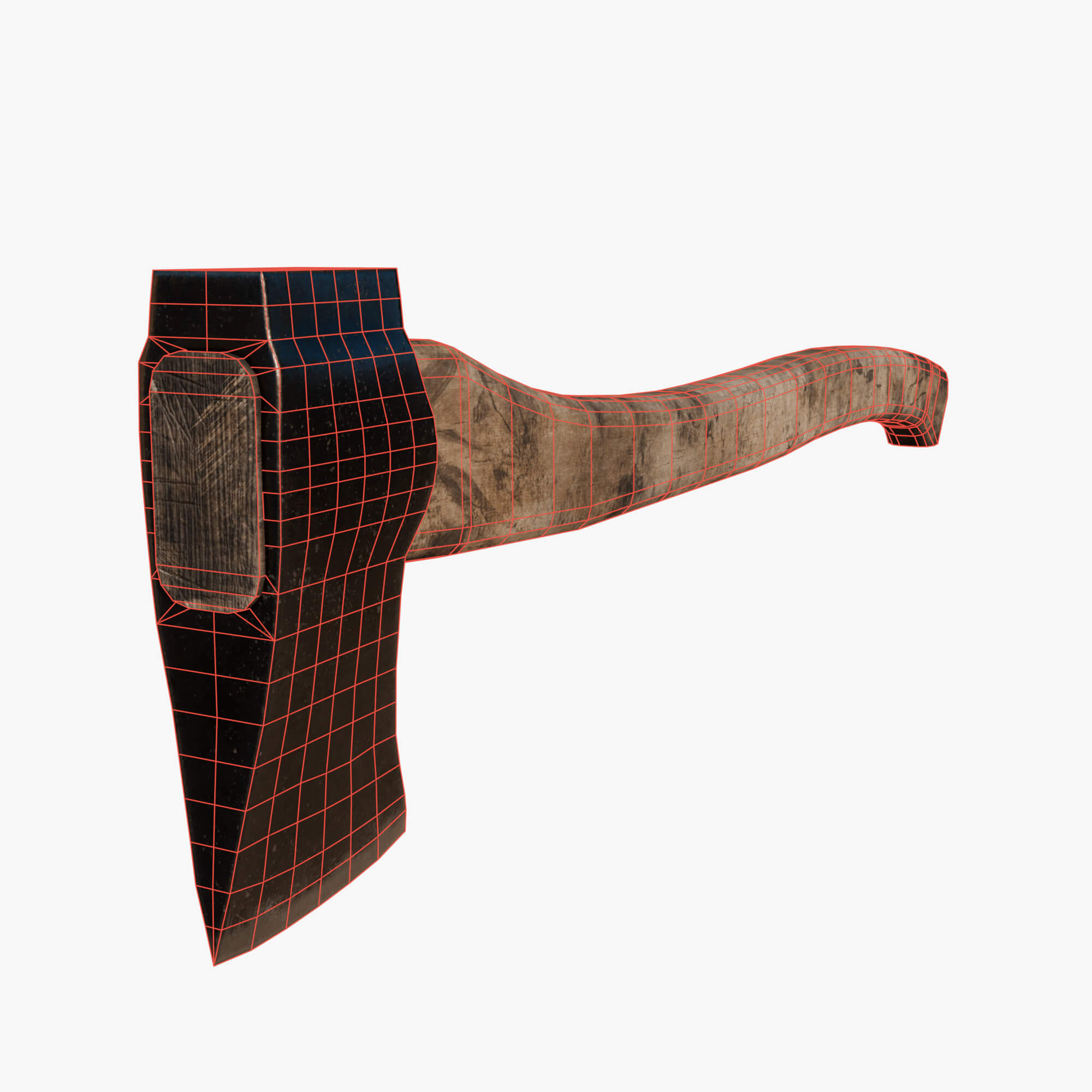 Old used axe - 3D Model by Simple3D