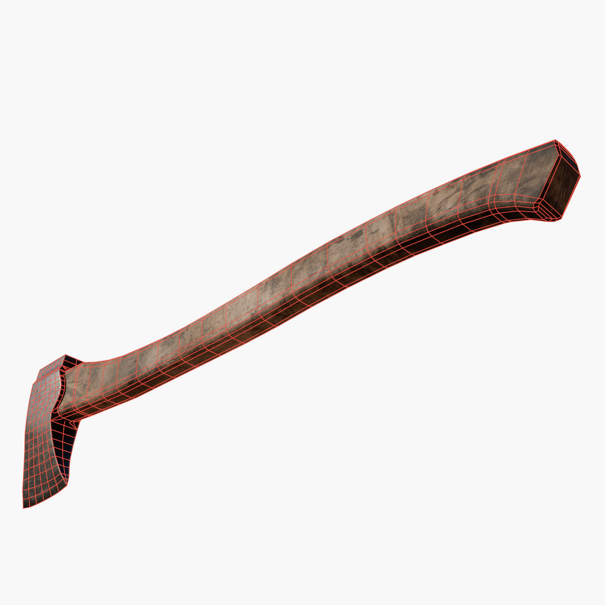 Old used axe - 3D Model by Simple3D
