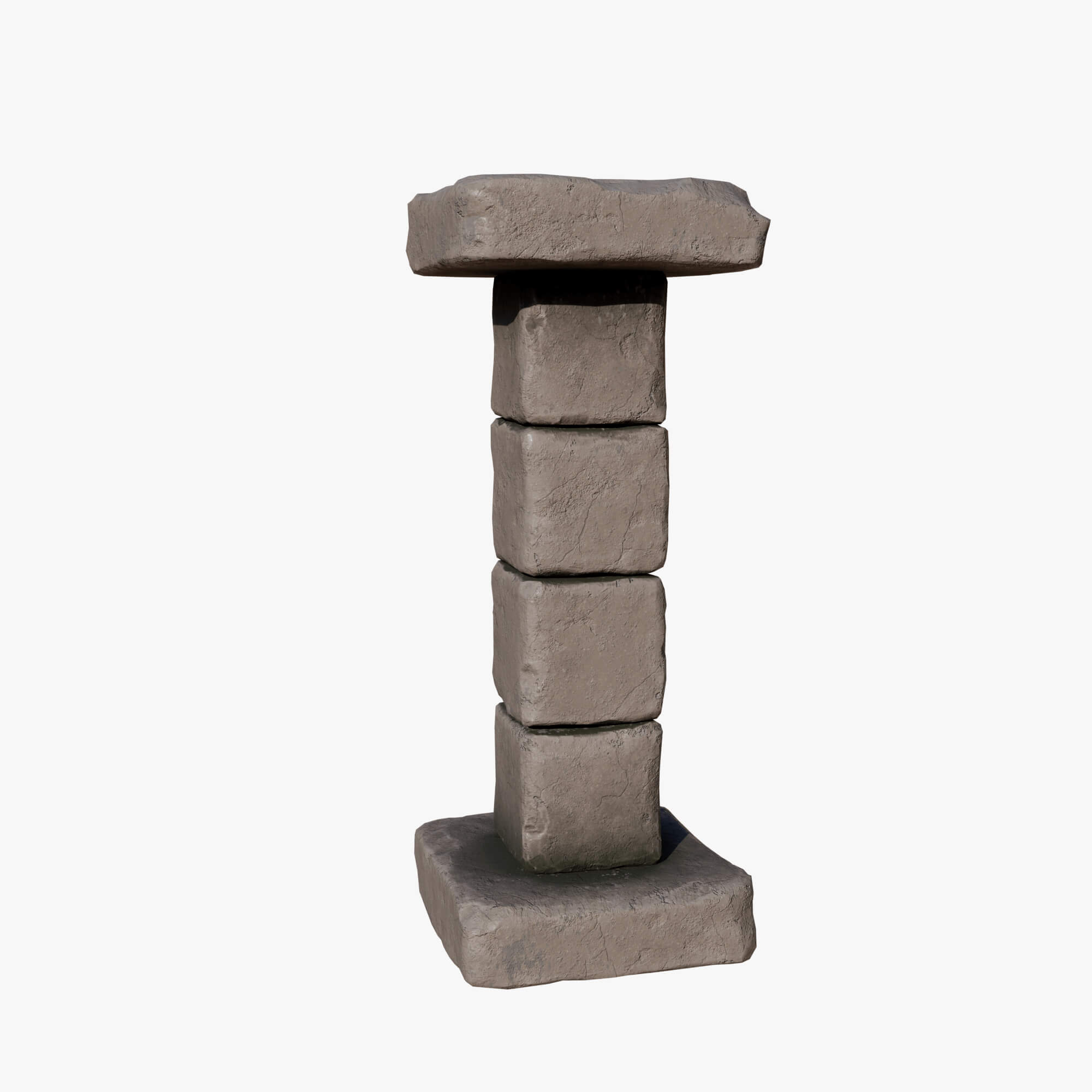 Old Broken Pillar - 3D Model by Simple3D
