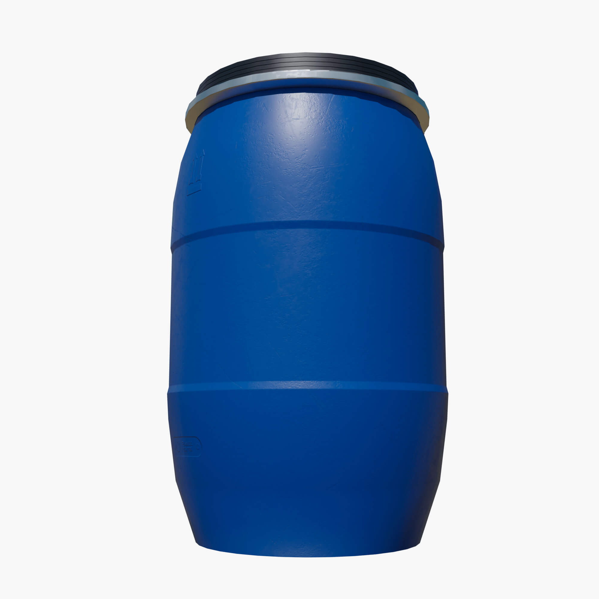 Plastic Barrel Blue (200 L) - 3D Model by Simple3D