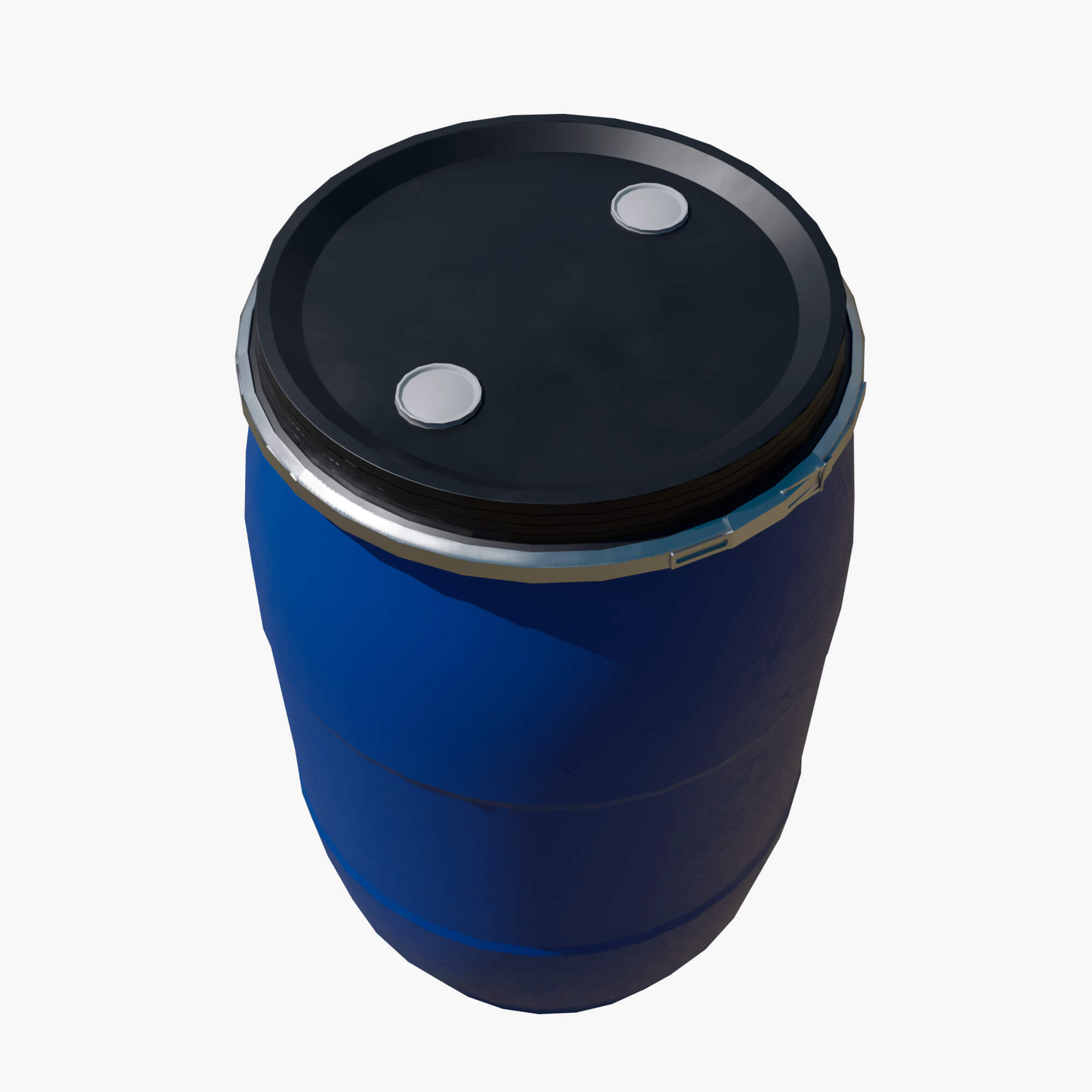 Plastic Barrel Blue (200 L) - 3D Model by Simple3D