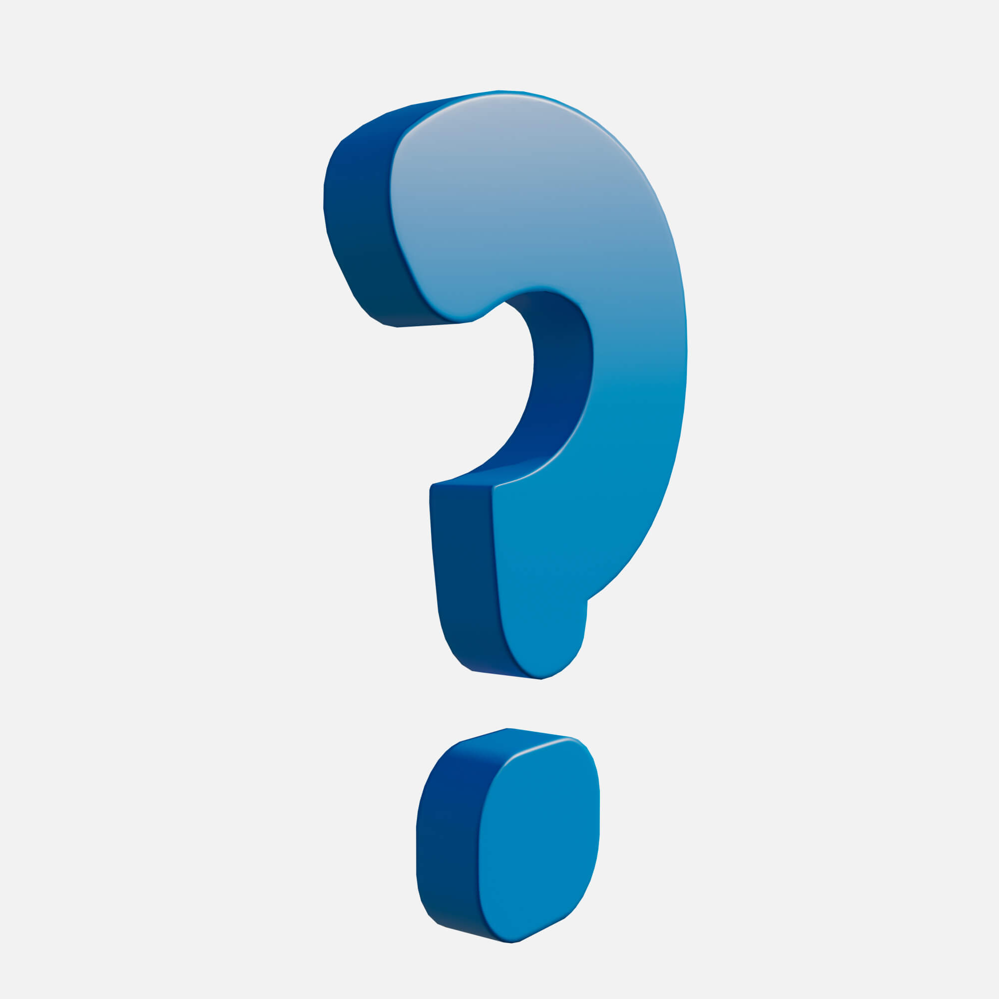 Question Symbol Blue - 3D Model by Simple3D