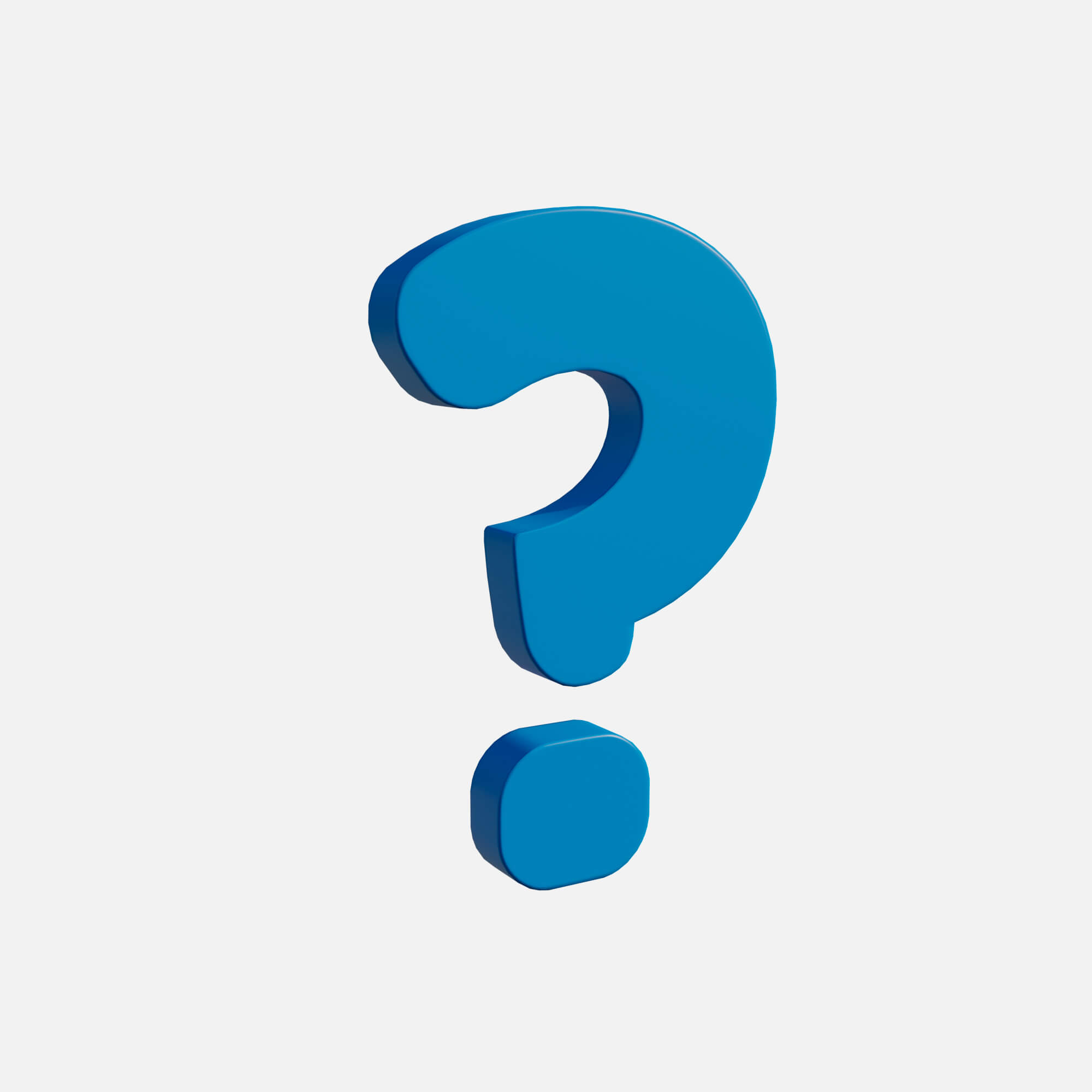 Question Symbol Blue - 3D Model by Simple3D