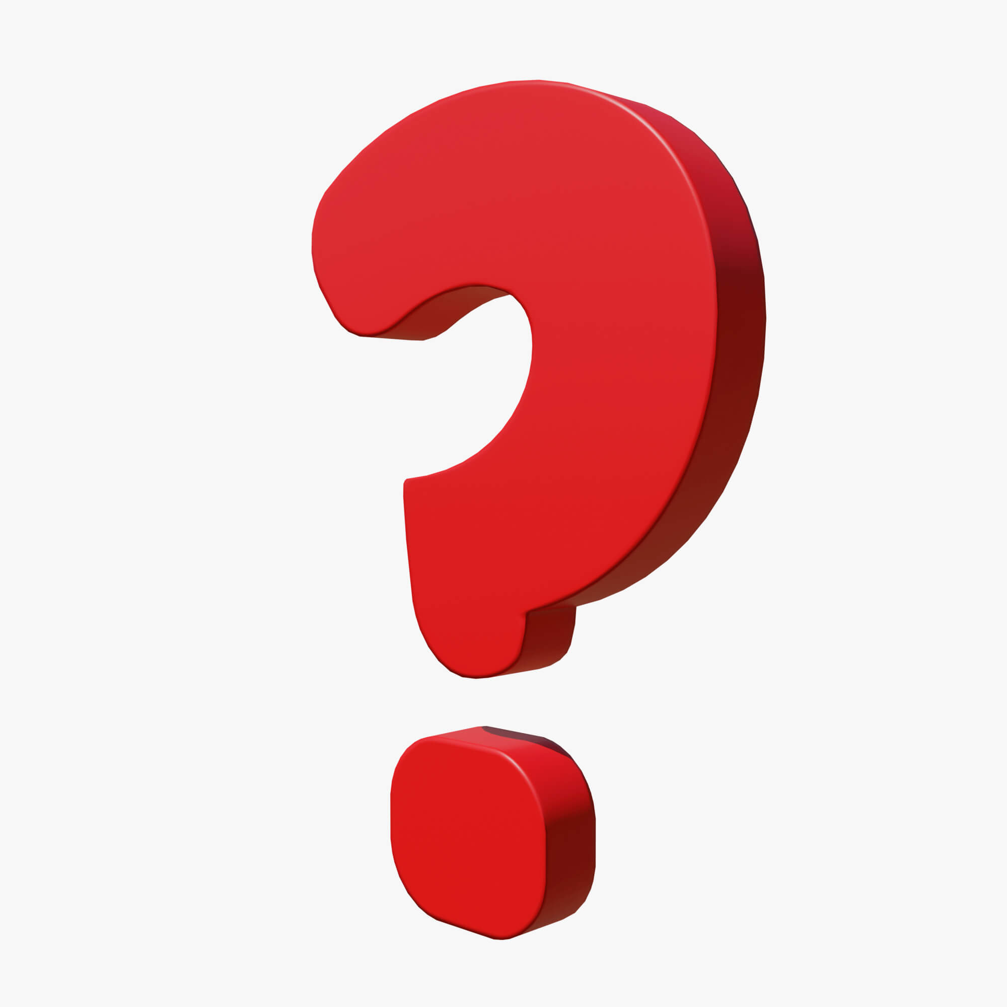 Question Symbol Red - 3D Model by Simple3D