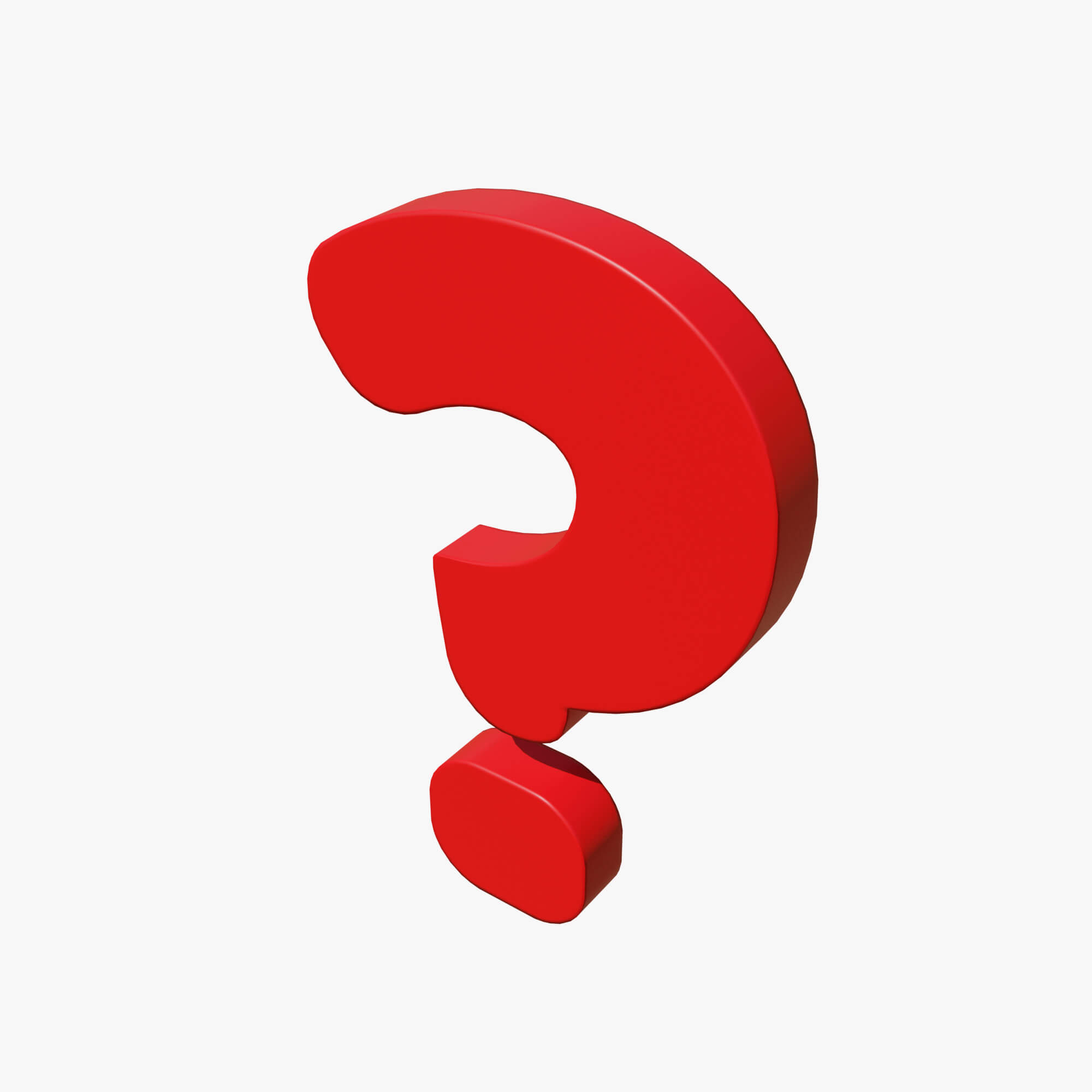 Question Symbol Red - 3D Model by Simple3D