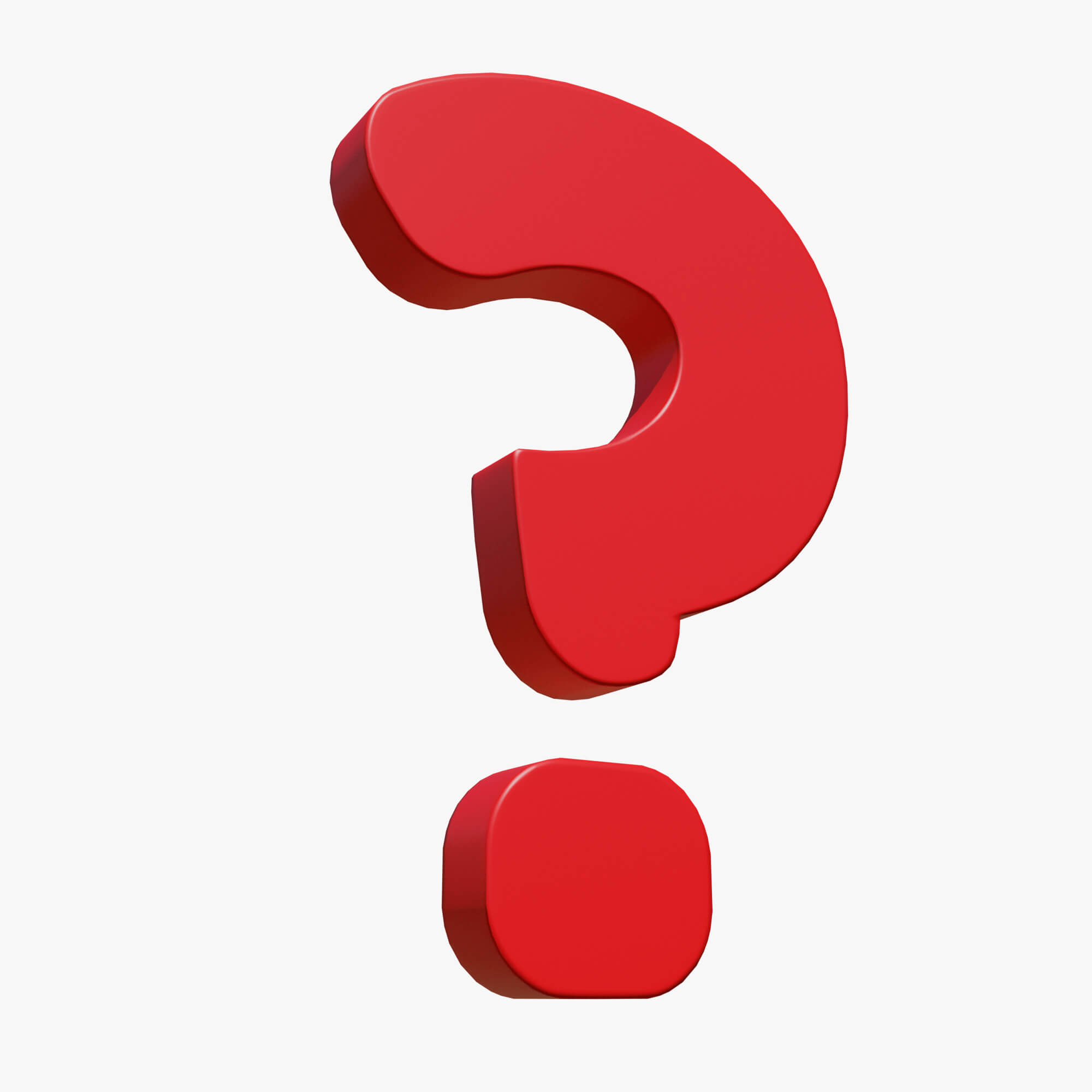 Question Symbol Red - 3D Model by Simple3D