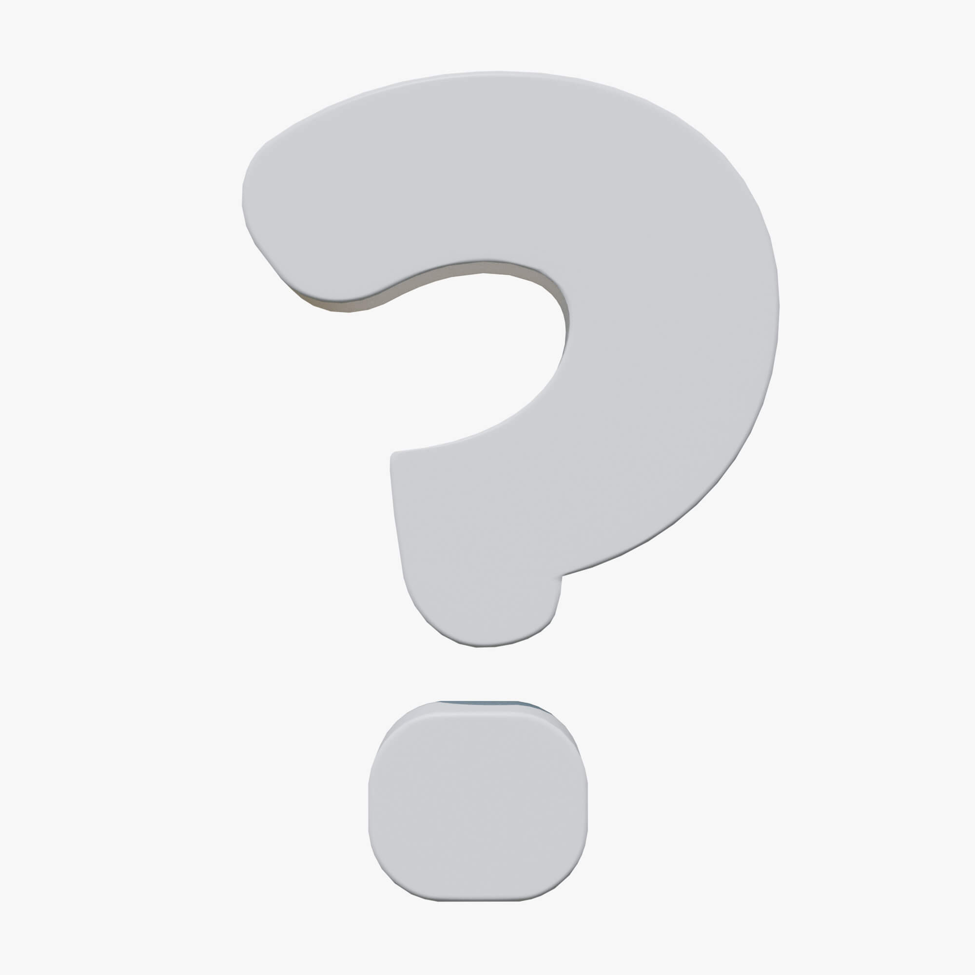 Question Symbol White - 3D Model by Simple3D