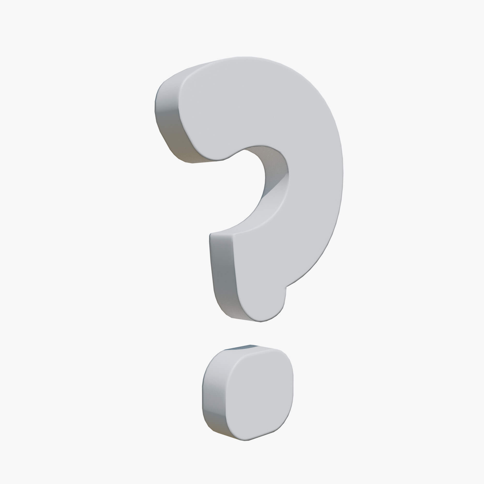 Question Symbol White - 3D Model by Simple3D