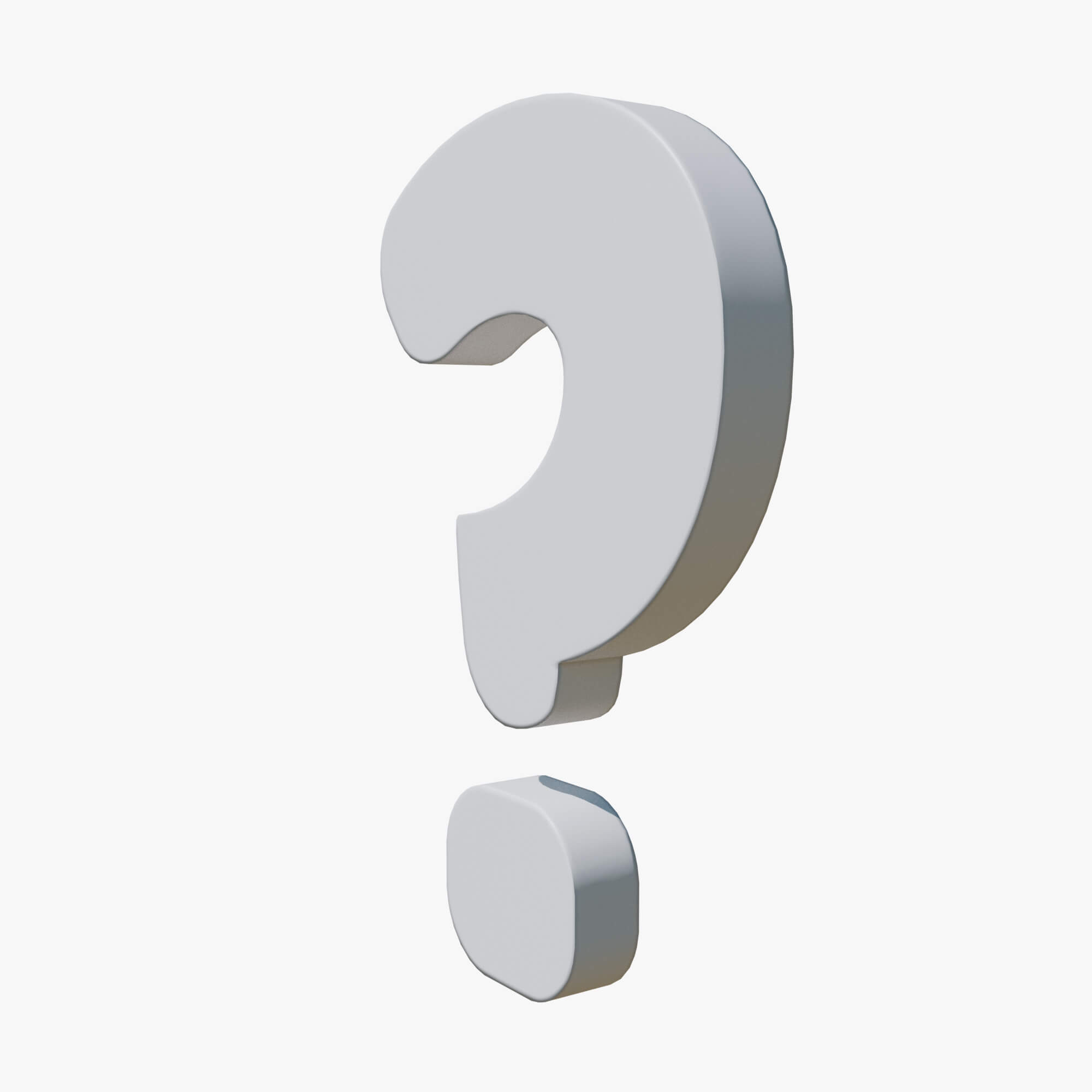 Question Symbol White - 3D Model by Simple3D