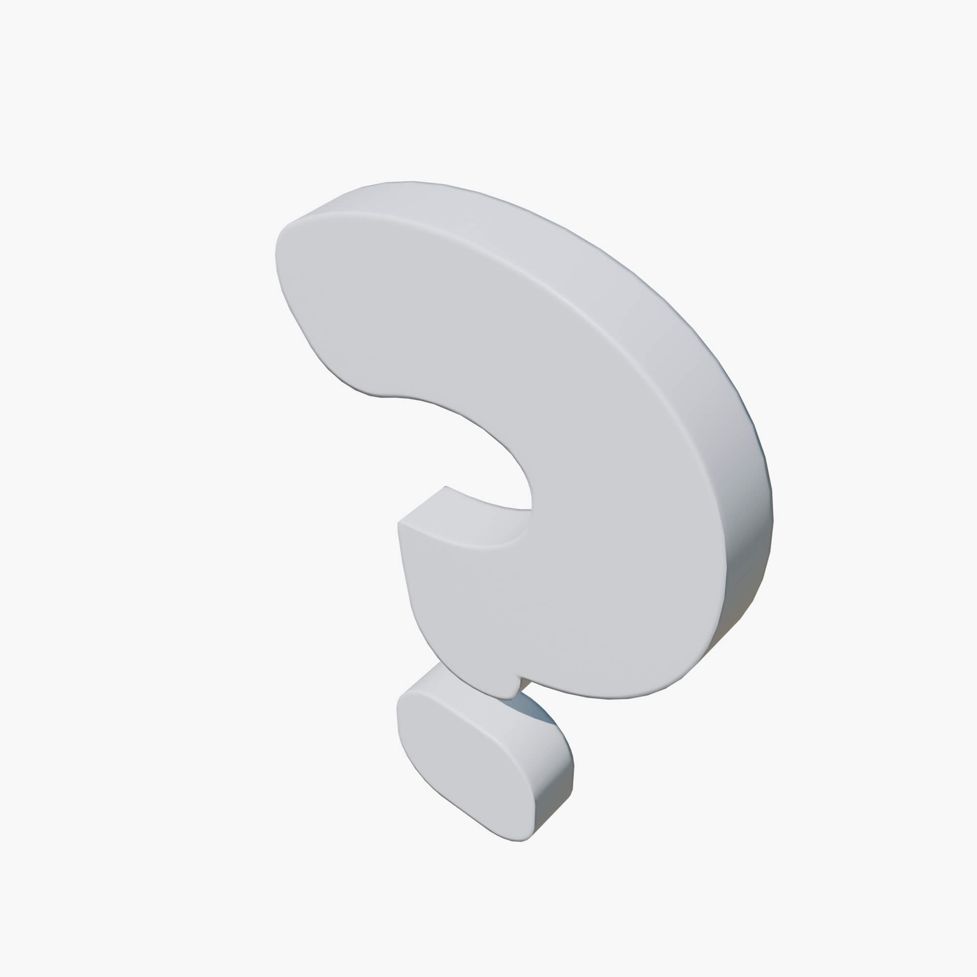 Question Symbol White - 3D Model by Simple3D