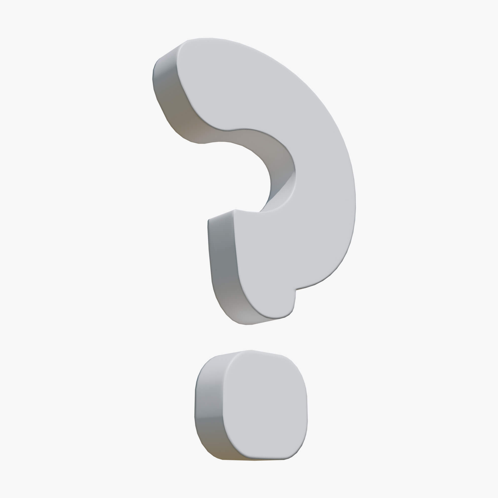 Question Symbol White - 3D Model by Simple3D