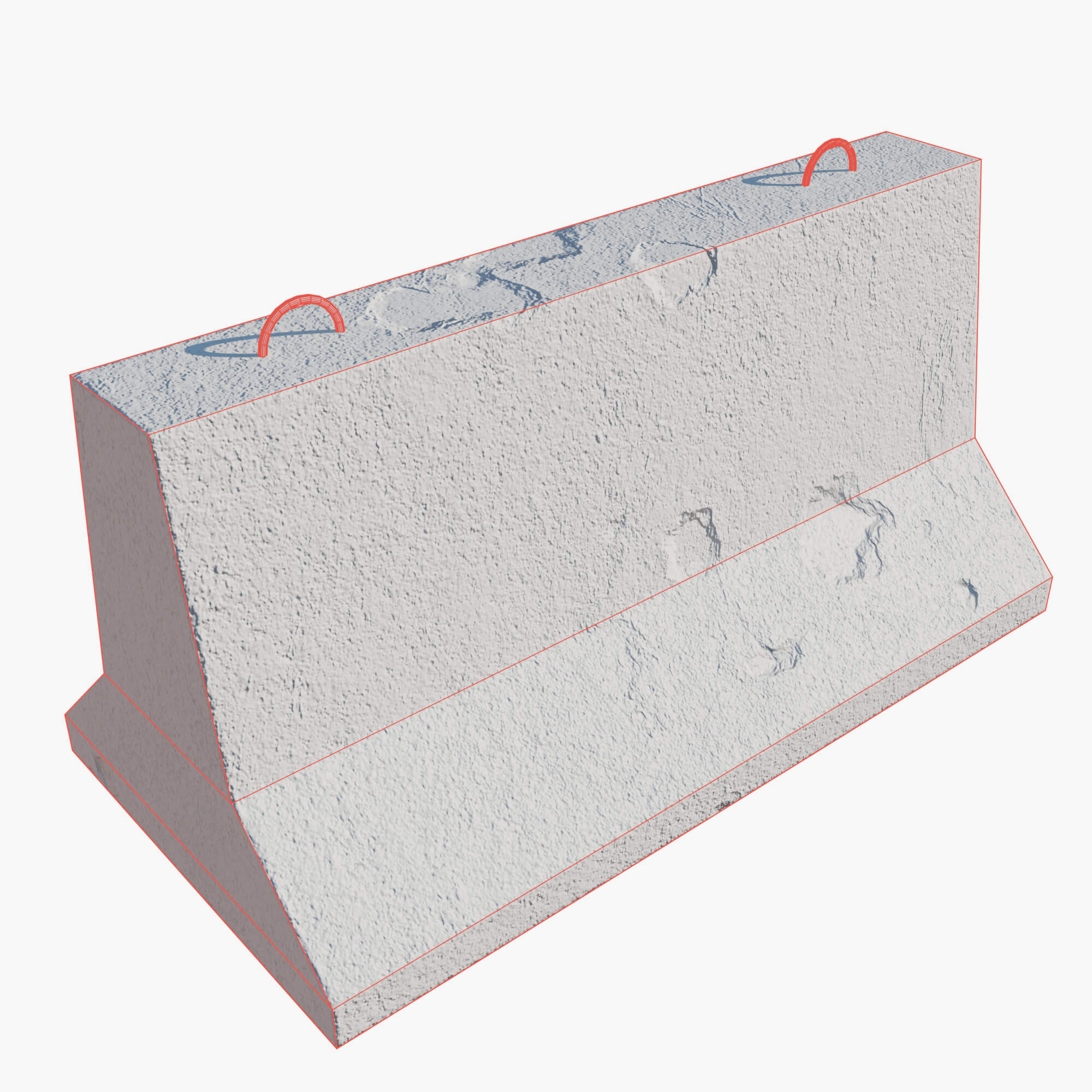 Road Block 2M X 1M - 3D Model by Simple3D