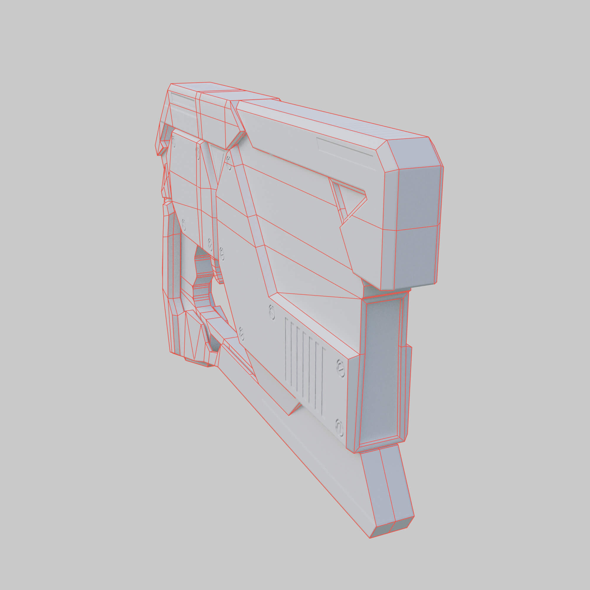 Sci-Fi Blaster 3D Model by Simple3D
