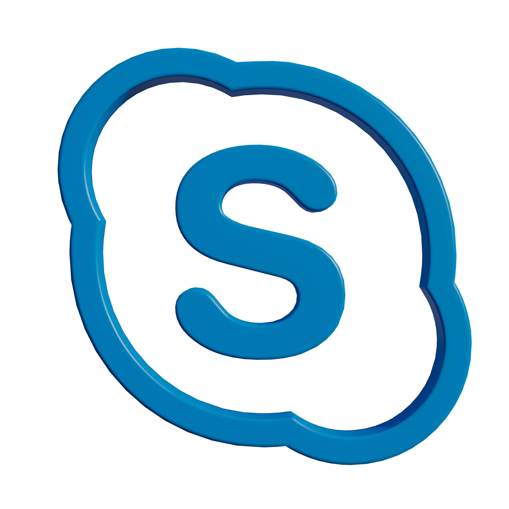 Skype Logo Social Media - 3D Model by Simple3D