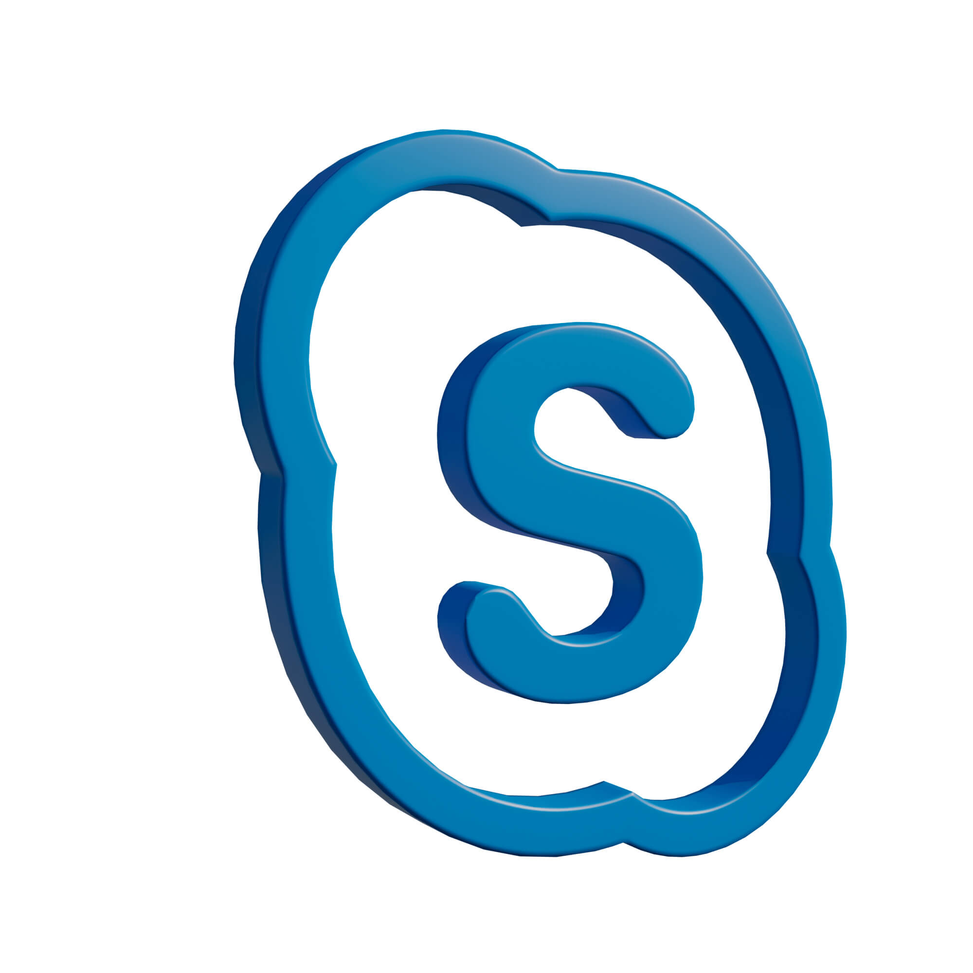 Skype Logo Social Media - 3D Model by Simple3D