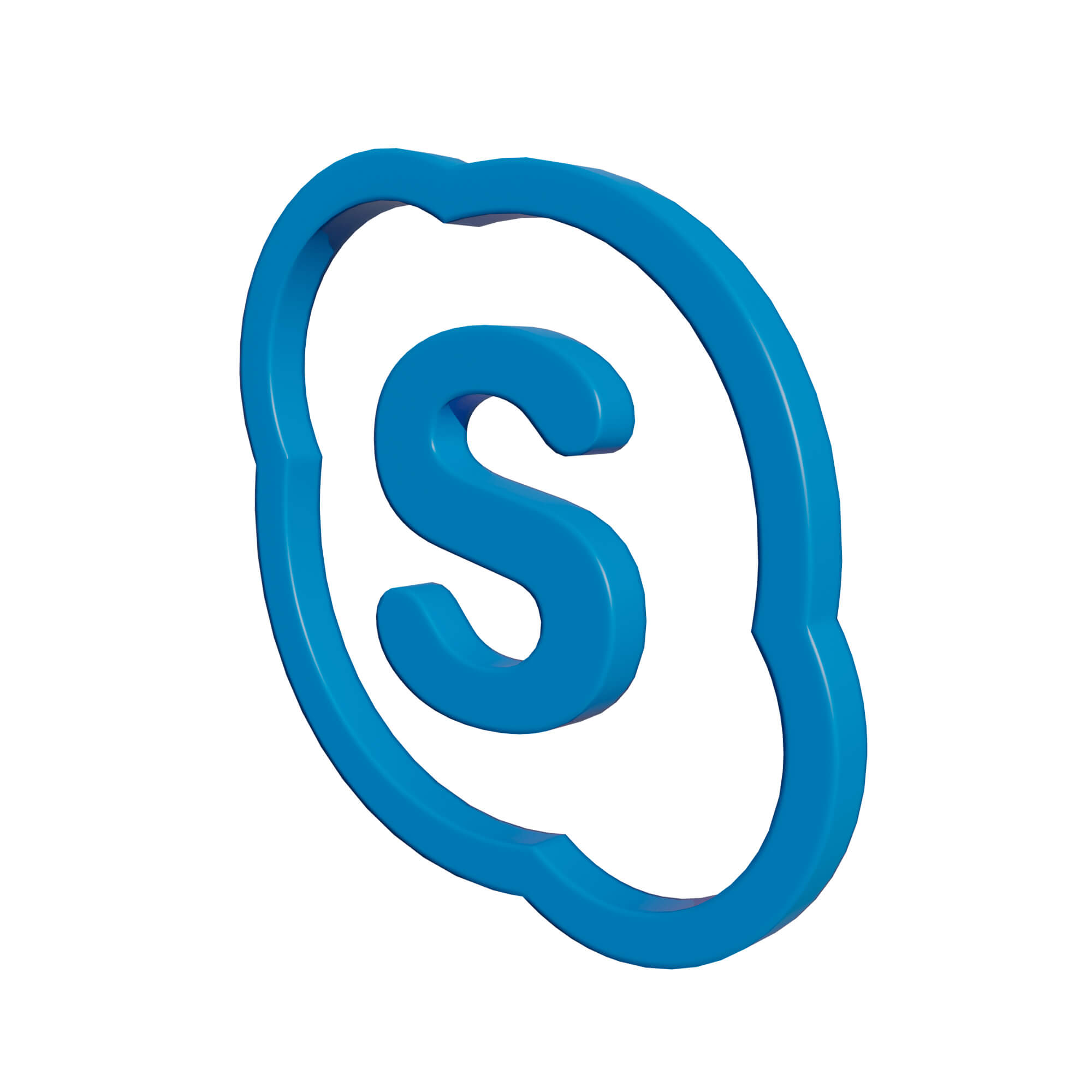 Skype Logo Social Media - 3D Model by Simple3D