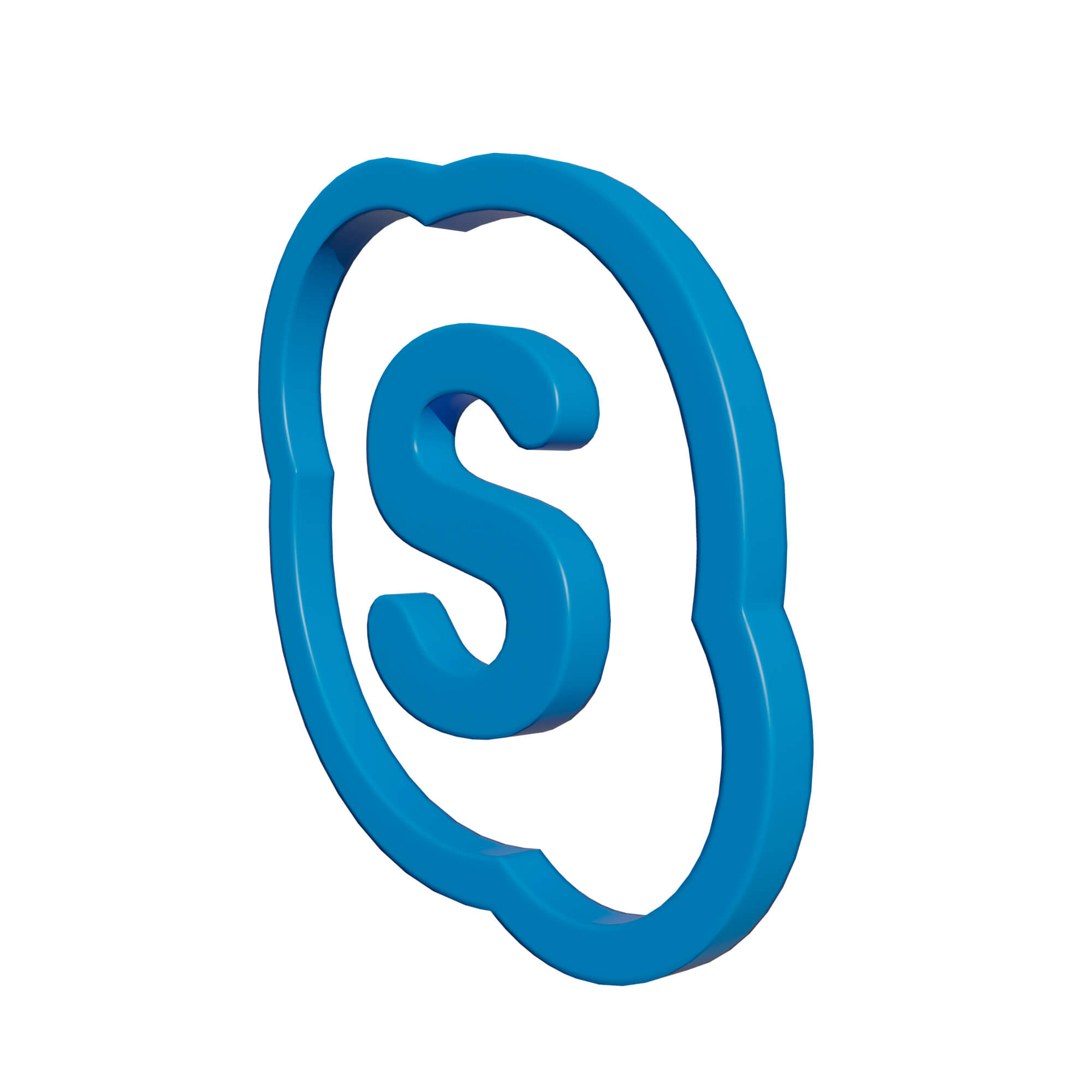 Skype Logo Social Media - 3D Model by Simple3D