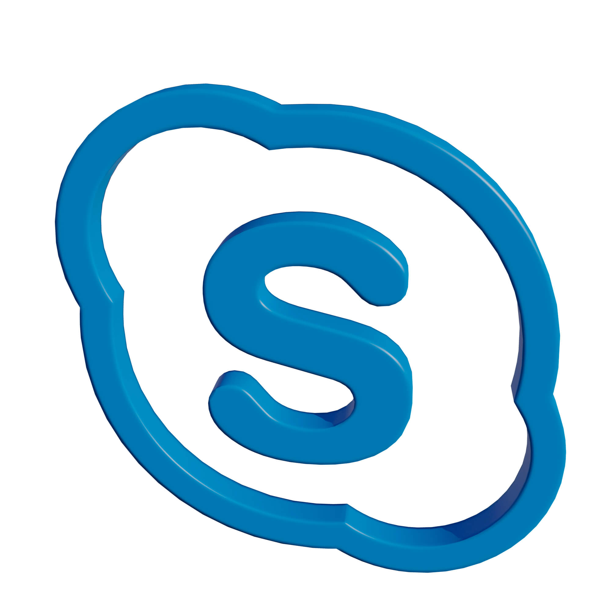 Skype Logo Social Media - 3D Model by Simple3D