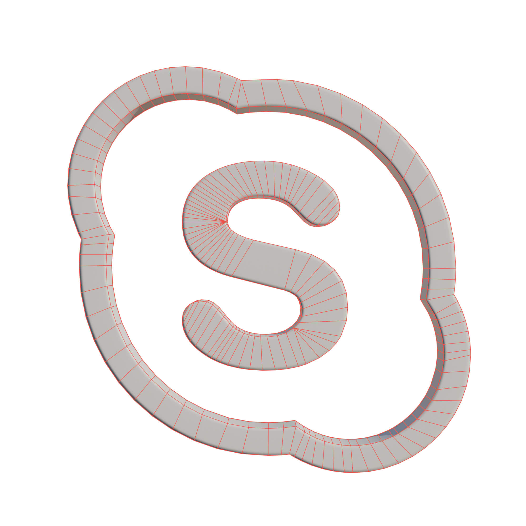 Skype Logo Social Media - 3D Model by Simple3D