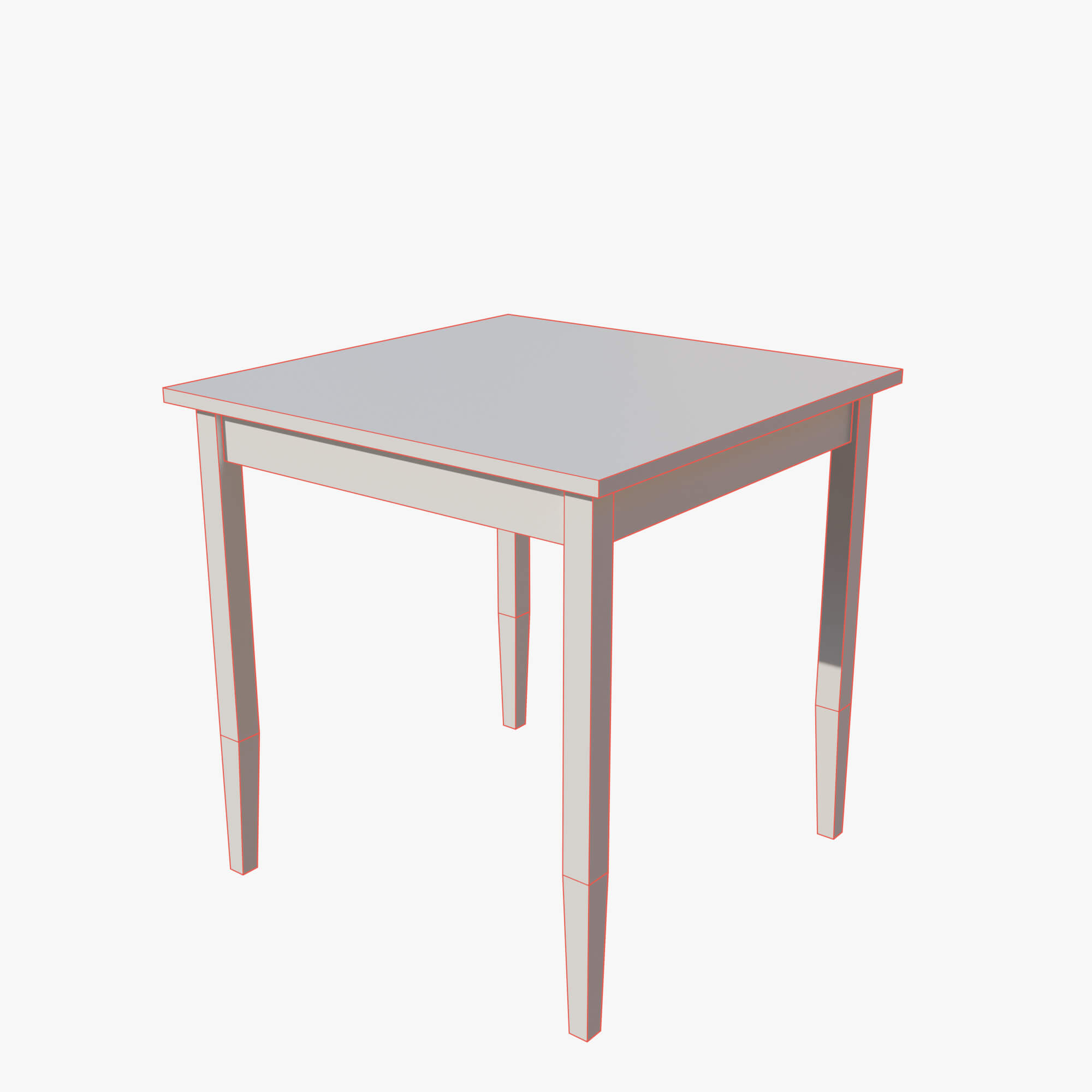 Table IKEA Lerhamn 74X74X75 Black - 3D Model by Simple3D