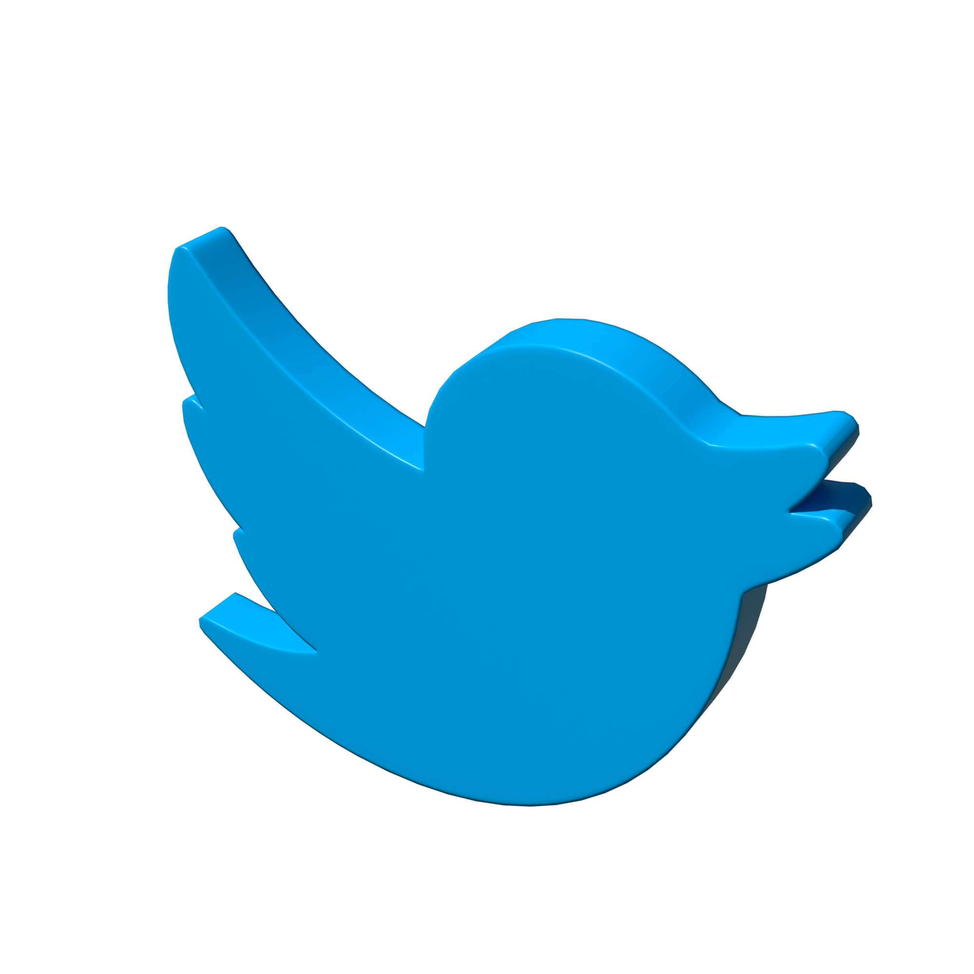 Twitter Bird Symbol - 3D Model by Simple3D