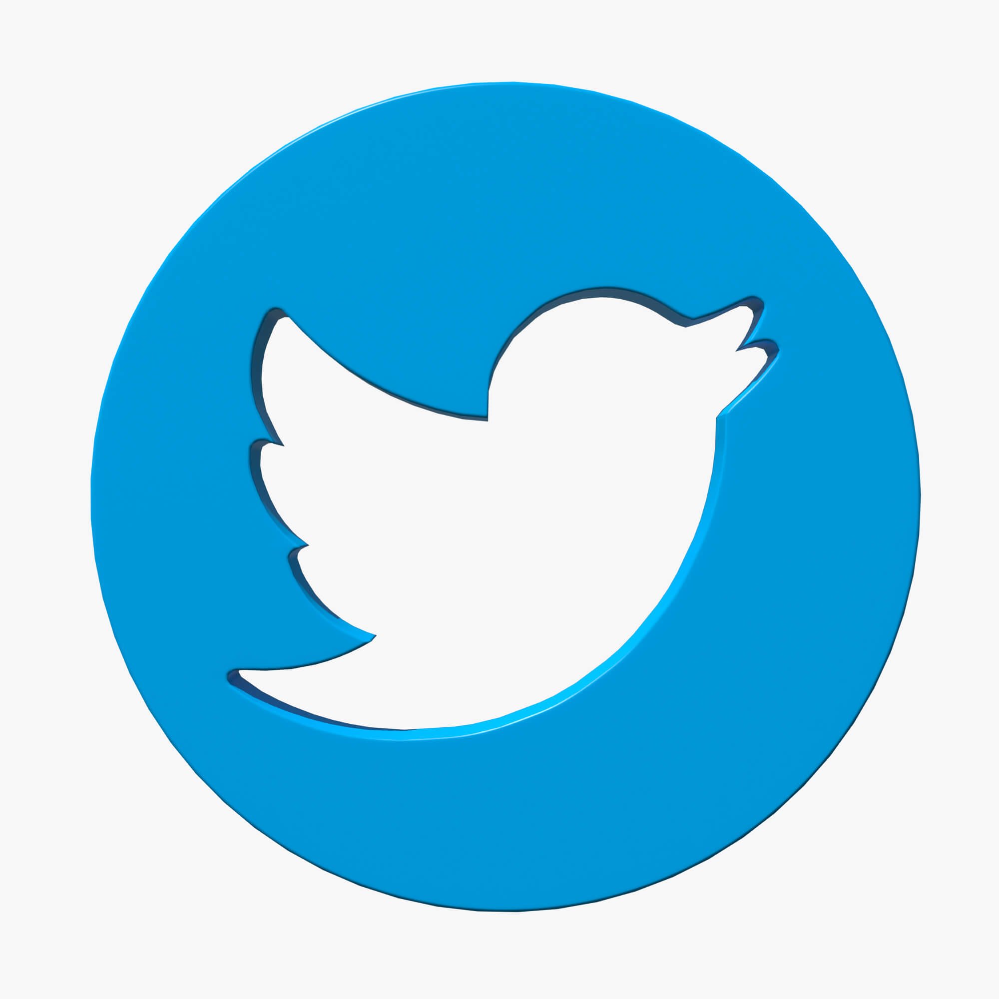 Twitter Symbol - 3D Model by Simple3D