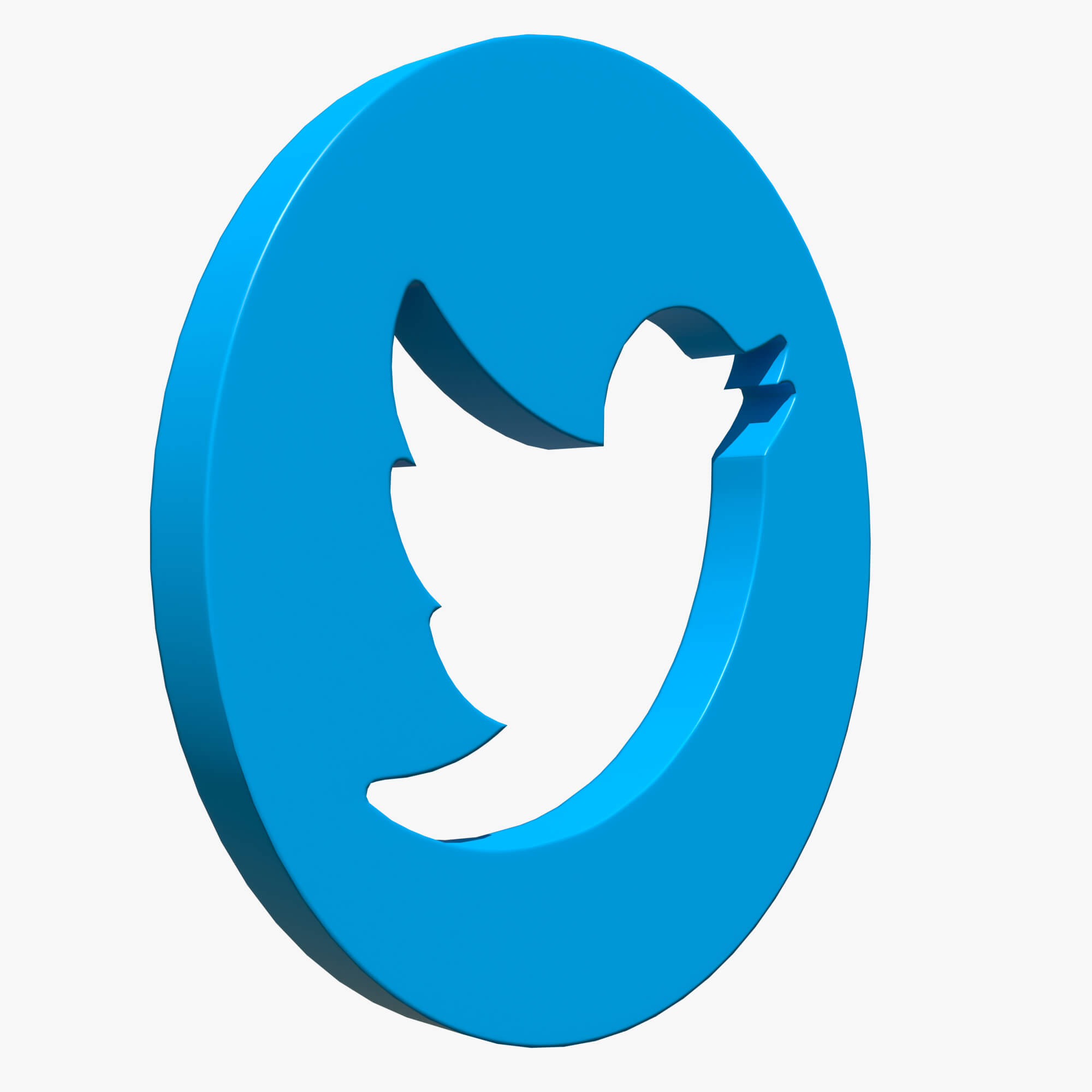 Twitter Symbol - 3D Model by Simple3D