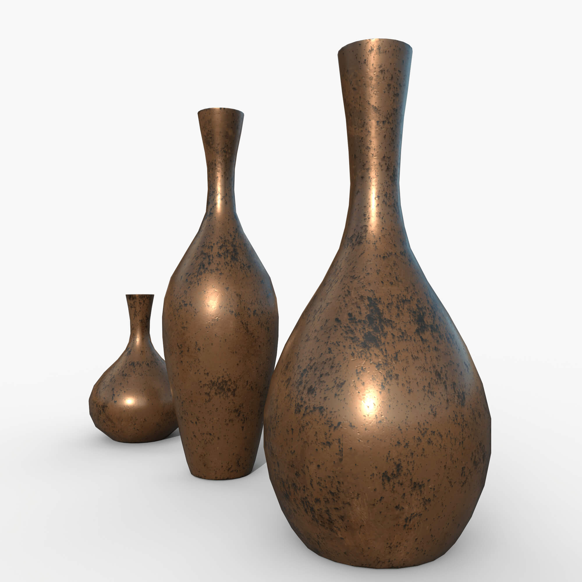 Vases Asset Bronze - 3D Model by Simple3D