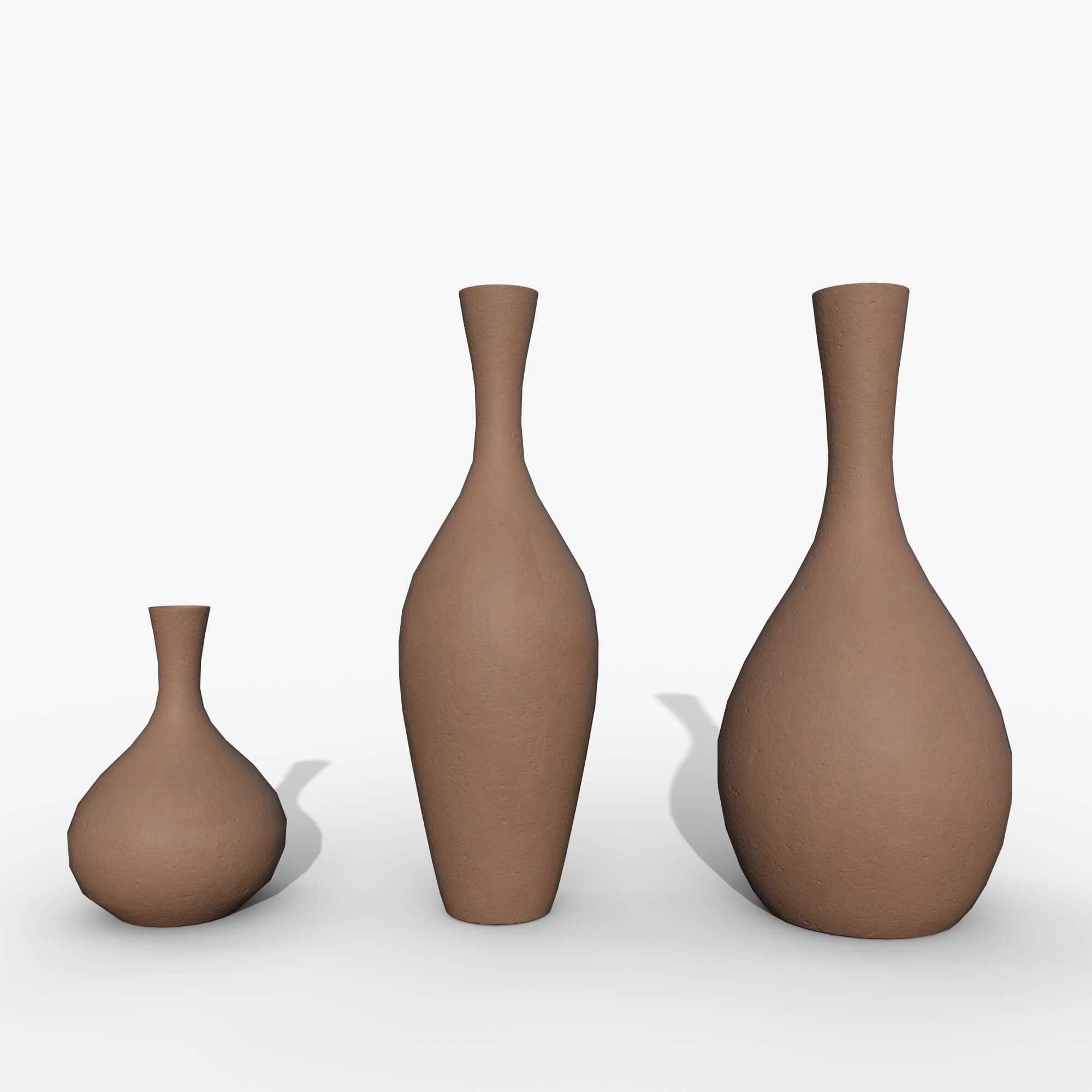 Vases Asset Clay - 3D Model by Simple3D