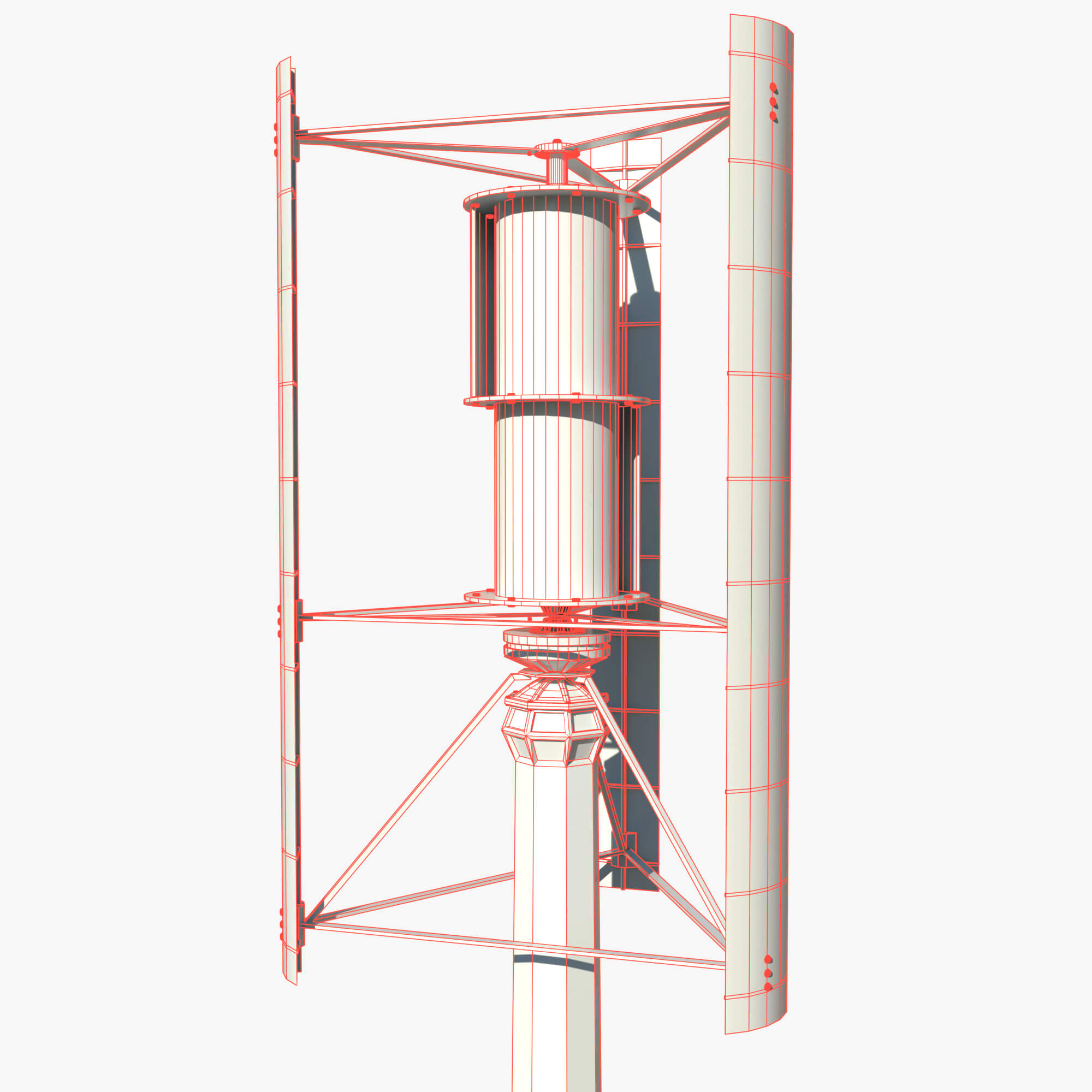 Vertical Wind Turbine - 3D Model by Simple3D